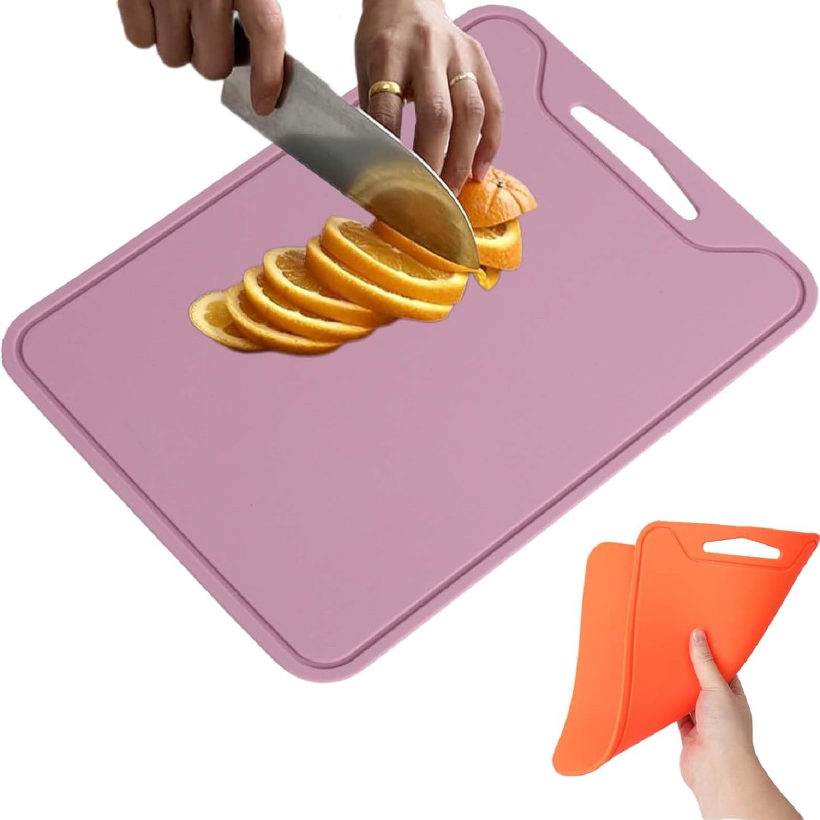 Thick Silicone Cutting Board Portable Silicone Cutting Board，Double ...