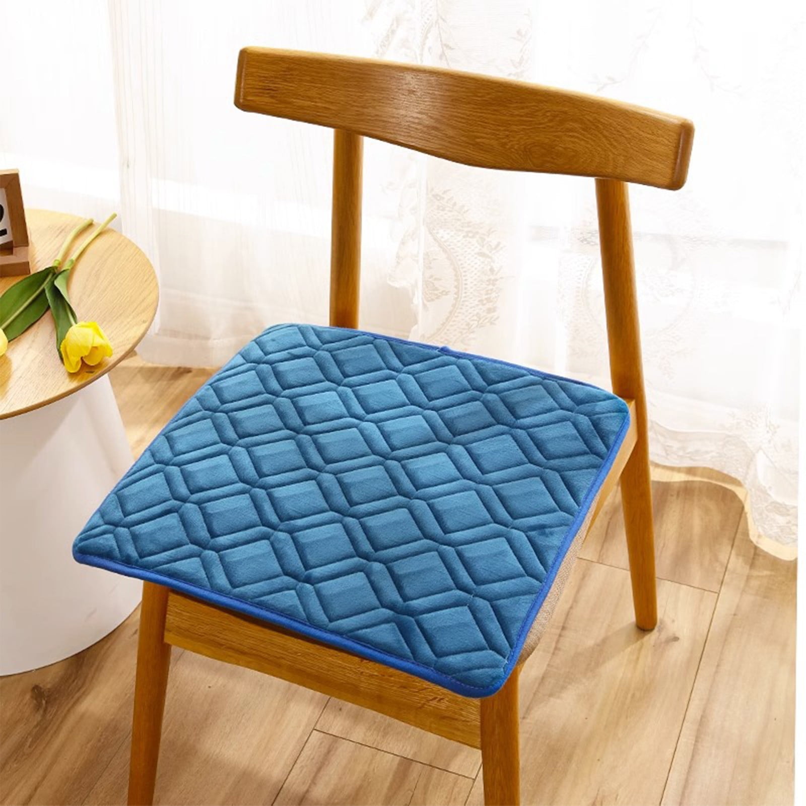 Thick Soft Seat Cushion, Non Slip Office Chair Pad, Ergonomic Back ...