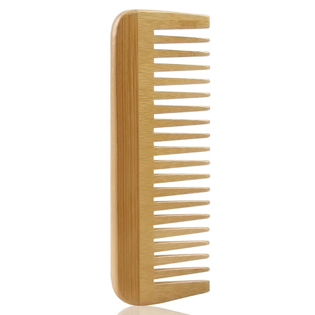 Thick Solid Wood Comb Wide Tooth Comb Portable Styling Massage Anti ...