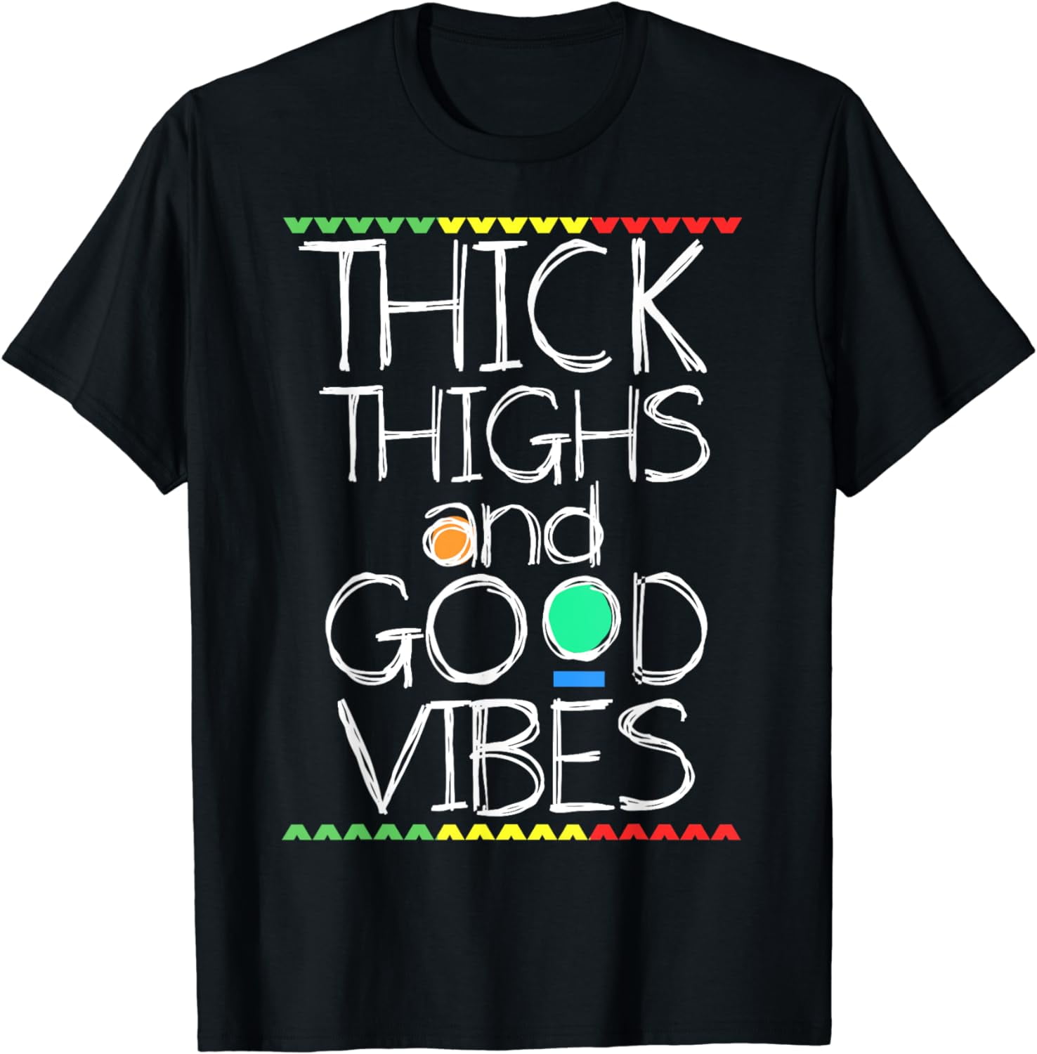 Thick Thighs and Good Vibes Funny Cute Workout T-Shirt - Walmart.com