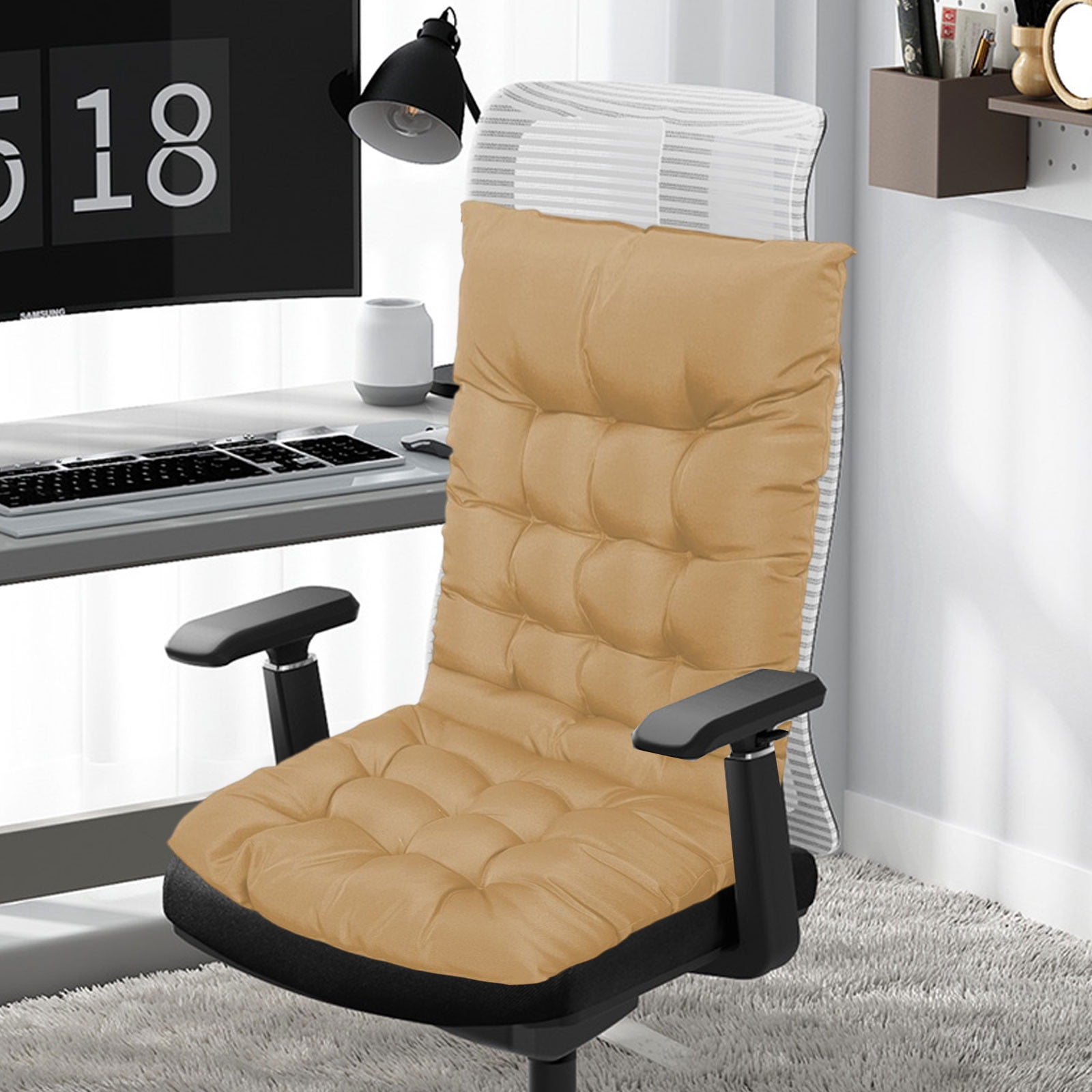 Thick Tufted Patio Seat Pad, Patio Chaise Lounger Cushion, Lounges ...