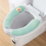 Thick and Warm Plush Toilet Seat Cover – Washable, Reusable Cushion ...