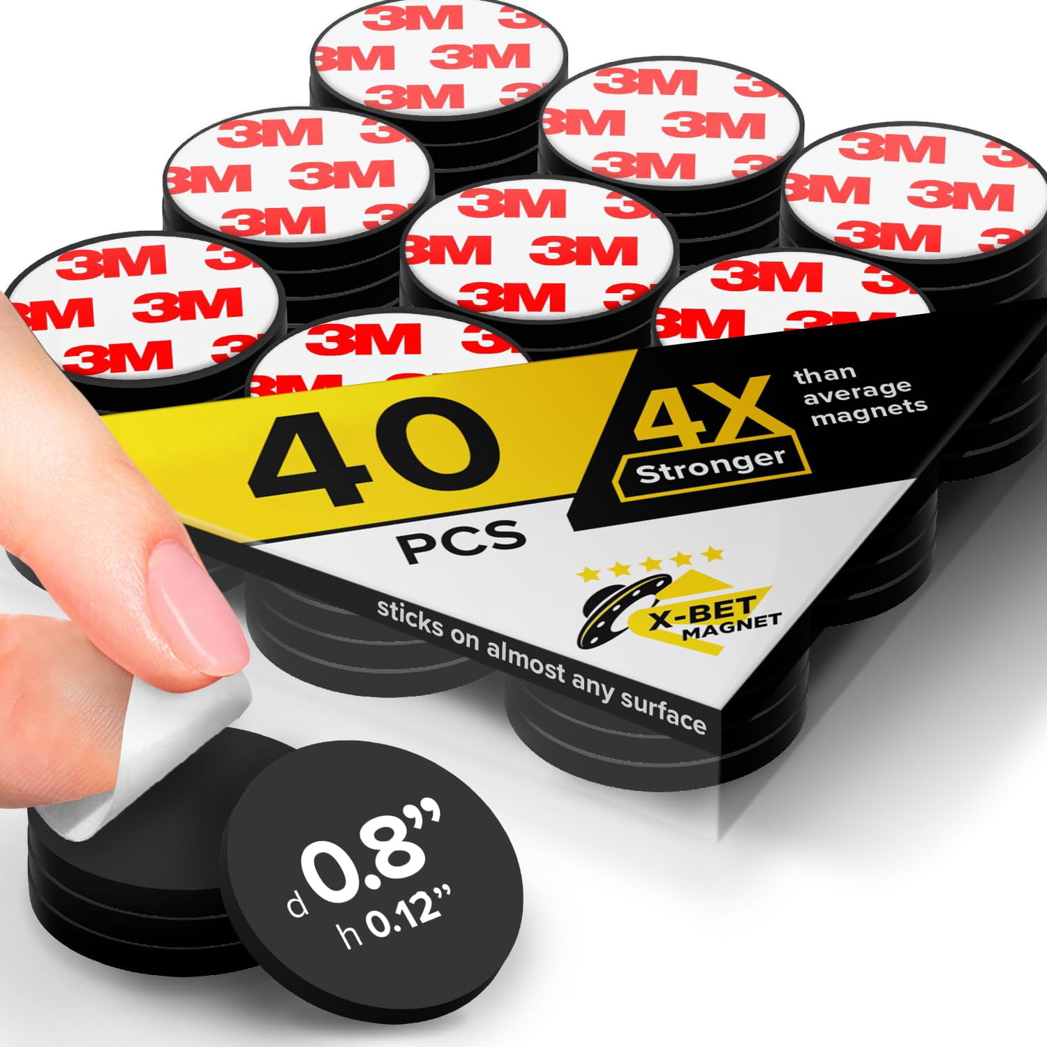 Thick flexible magnetic dots 0.8x0.12, 40 - Walmart.com