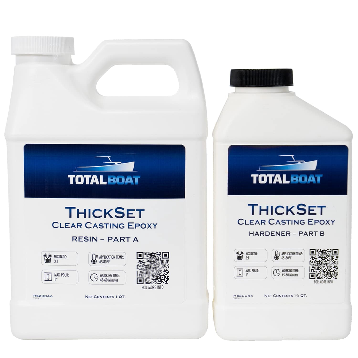 The ThickSet Deep Pour Epoxy Resin Kit (1.3 Quart) - Crystal Clear ...