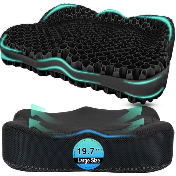 Thicken 19.7in Seat n, Gel Seat n for Long Sitting–Office Chair ...