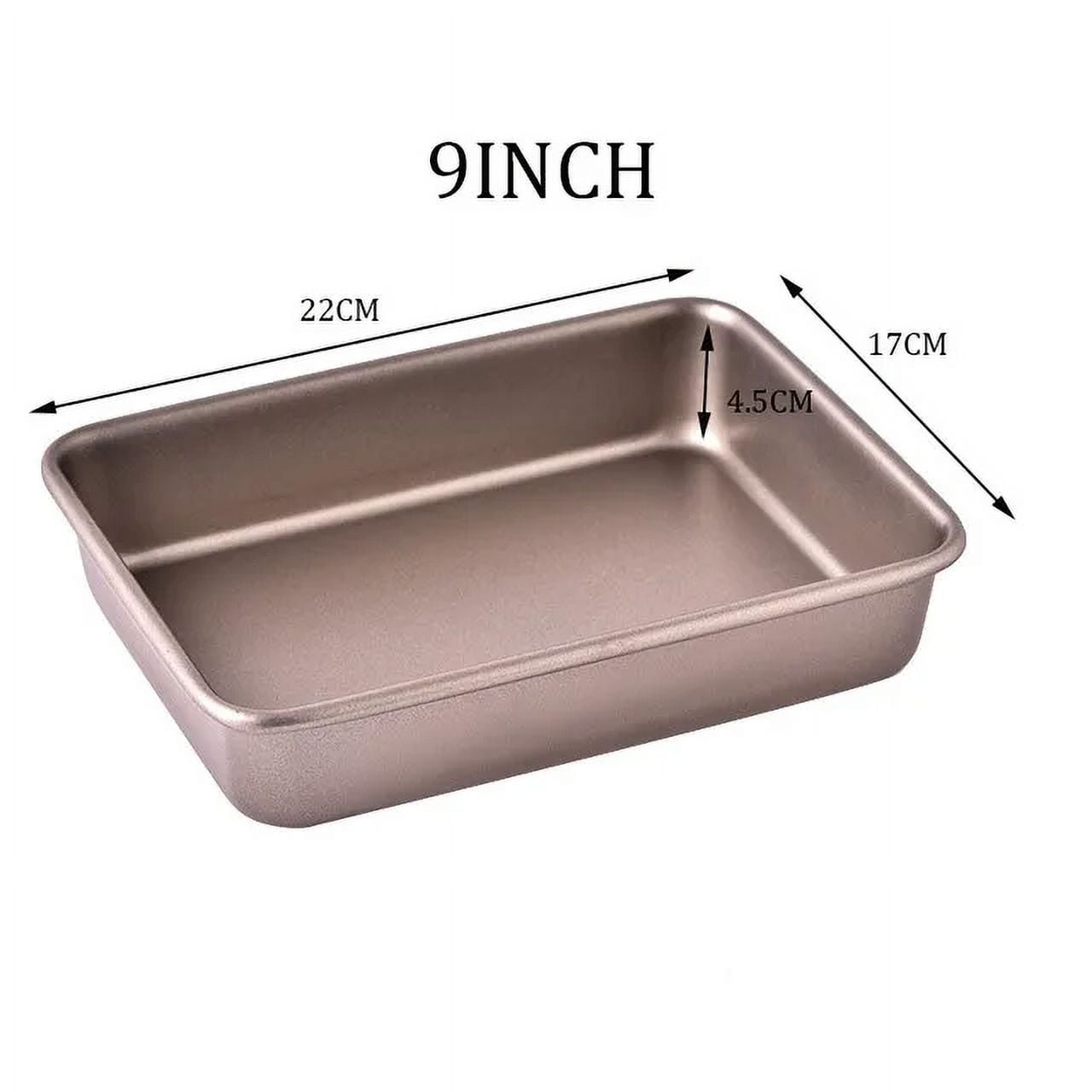 Thicken Carbon Steel Golden Baking Tray Nonstick Square Oven Cake Bread ...