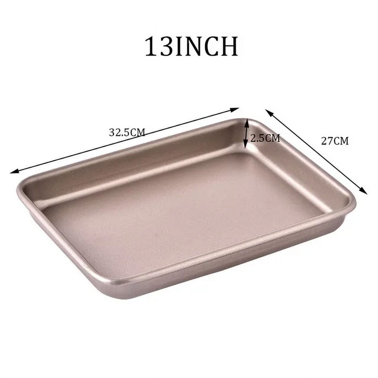 Thicken Carbon Steel Golden Baking Tray Nonstick Square Oven Cake Bread ...