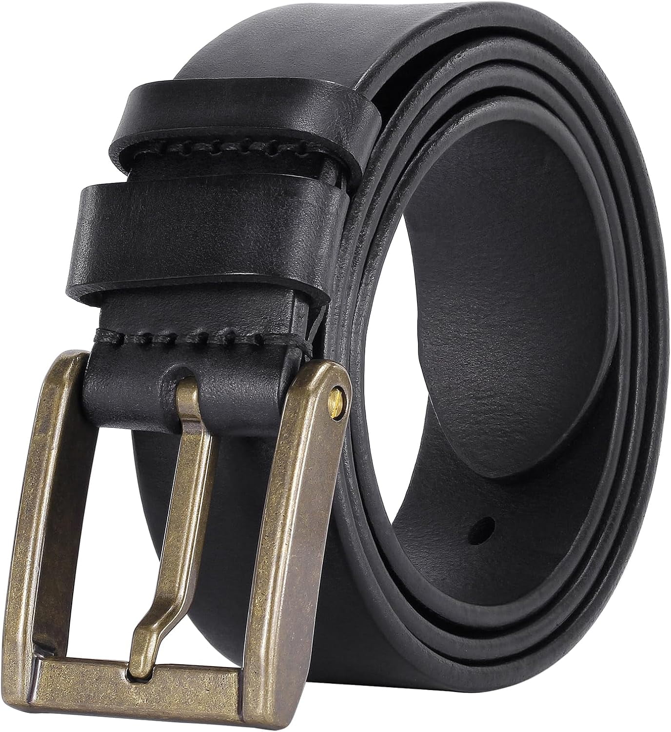 Thicken Full Grain Leather Mens Belt Heavy Duty Mens Work Belt Mens ...