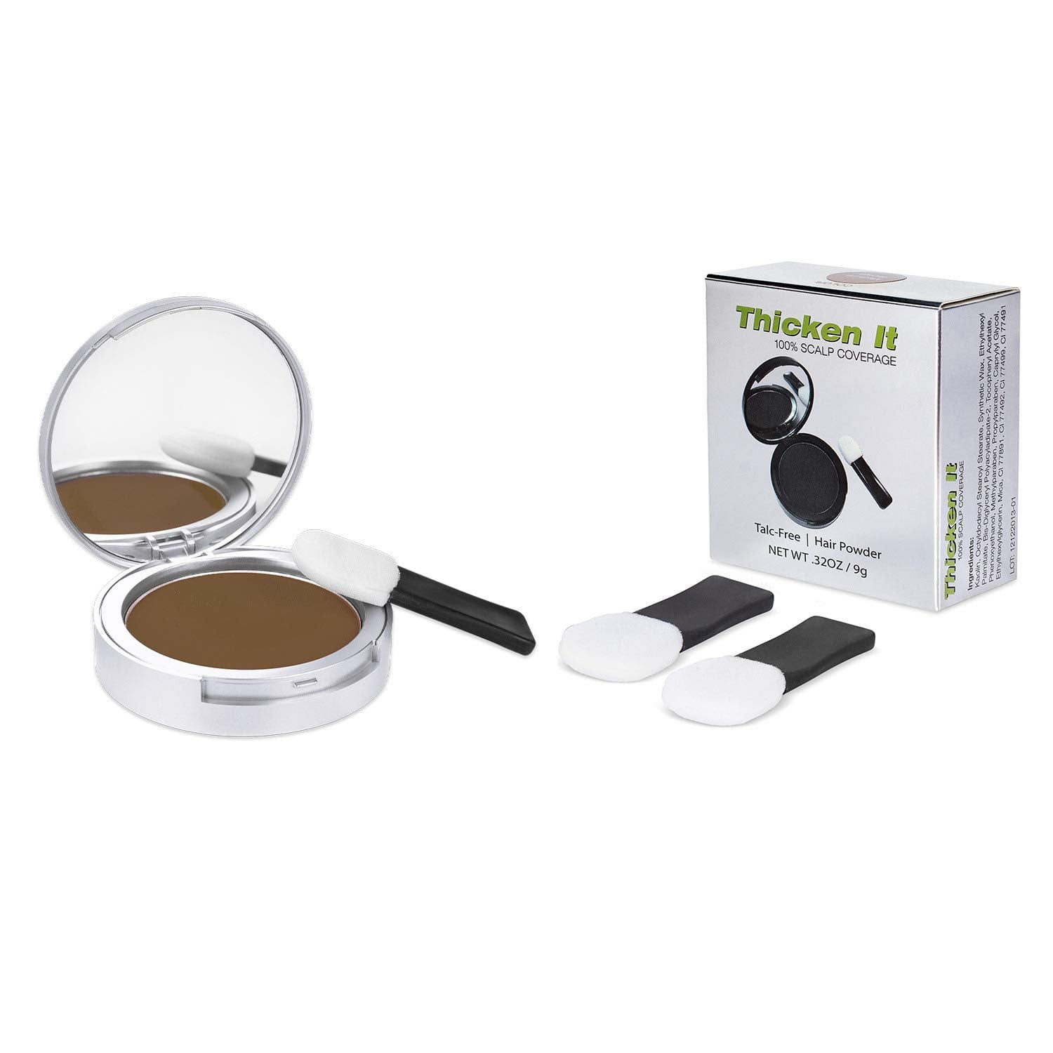 Thicken It 100% Scalp Coverage Hair Powder - LIGHT BROWN - Talc-Free ...