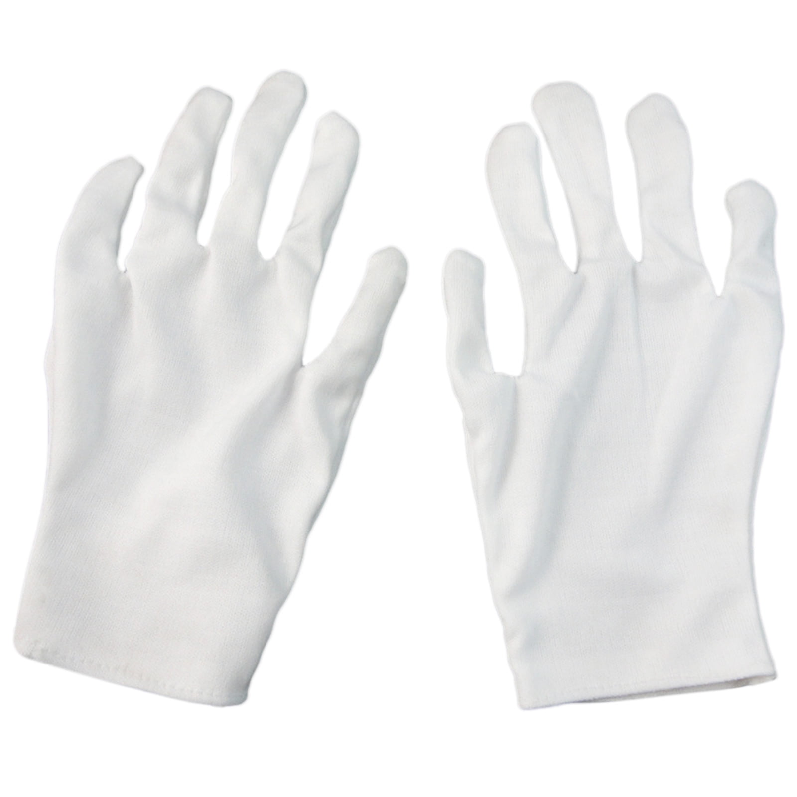 Thicken White Cotton Gloves Ceremonial Formal Work Uniform Magician ...