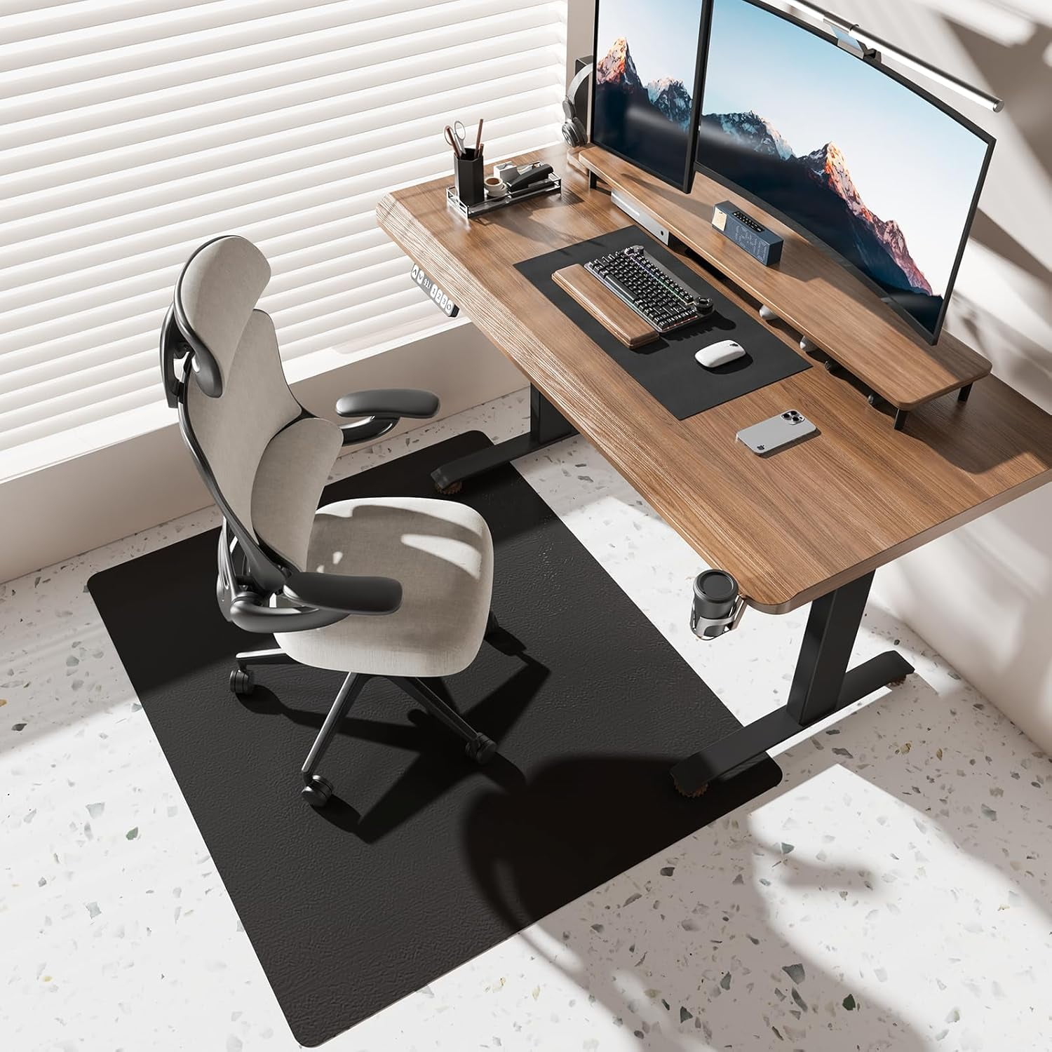 [Thickened to 2.0mm] 60"x75" Computer Chair Mat for Hardwood, PVC ...