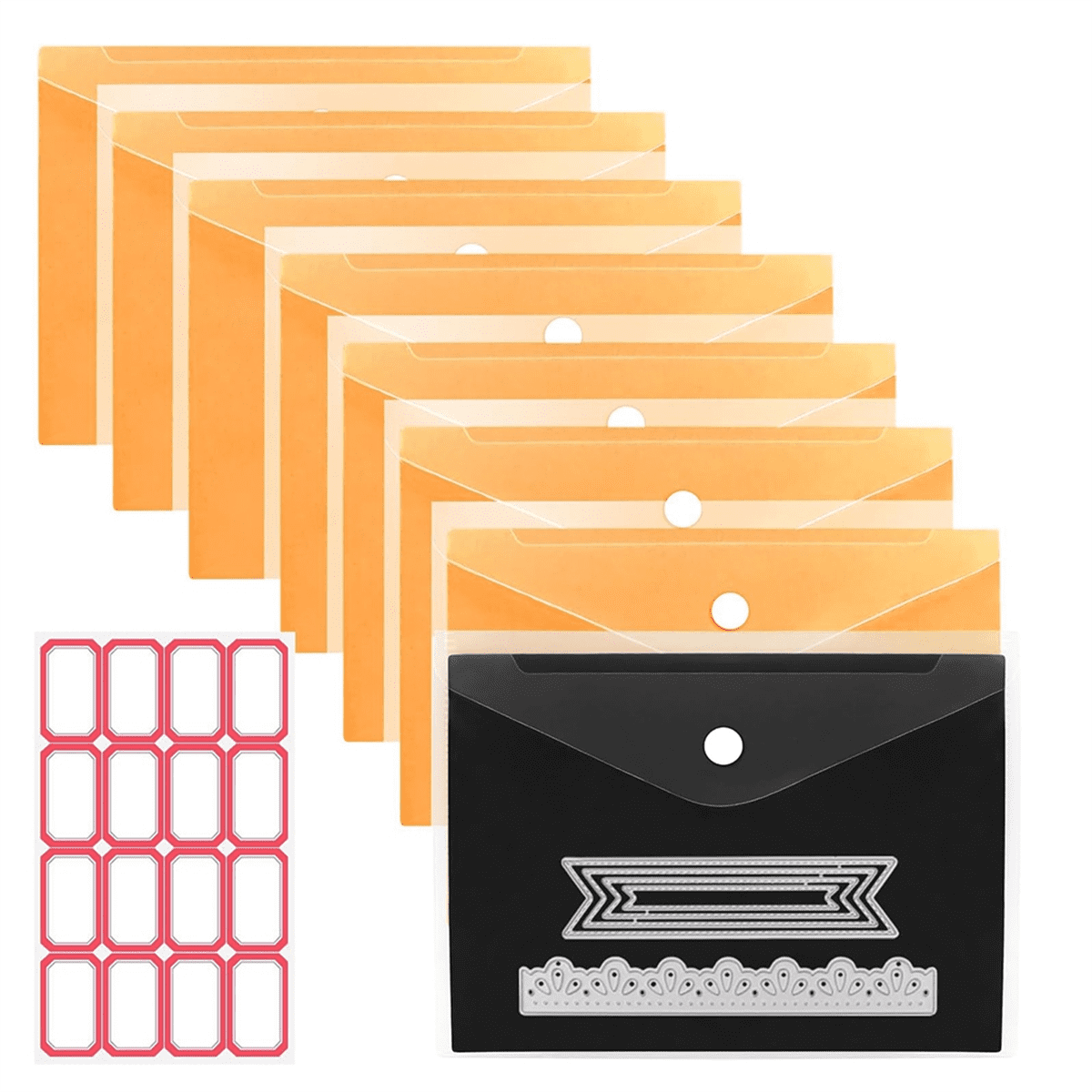 Thickened 8 Pack Magnetic Paper Tape Snaps and Labels Stickers for Die ...