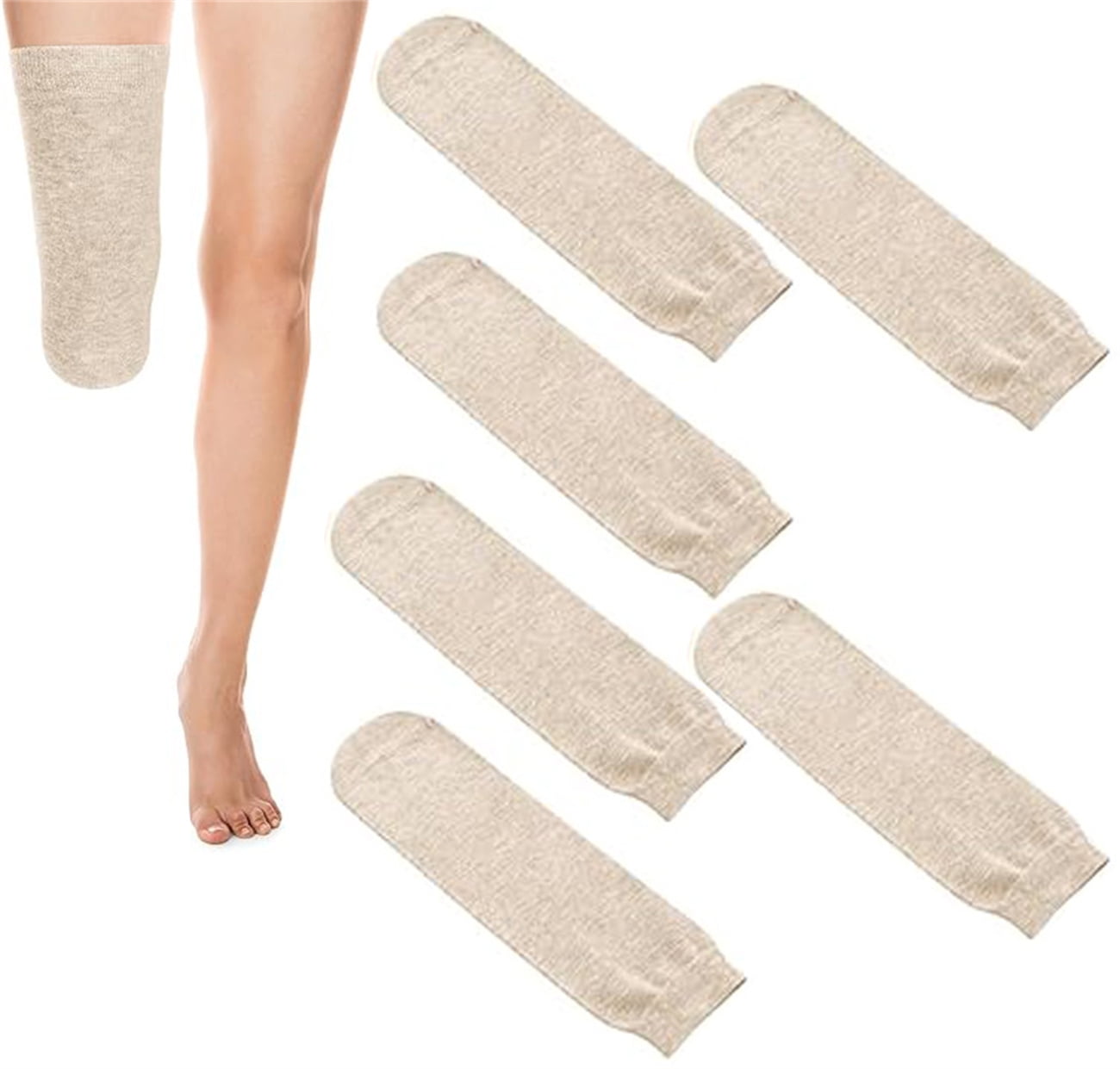 Thickened Amputee Socks,Bexikou 6 Pieces Cotton Prosthetic Limb Socks ...