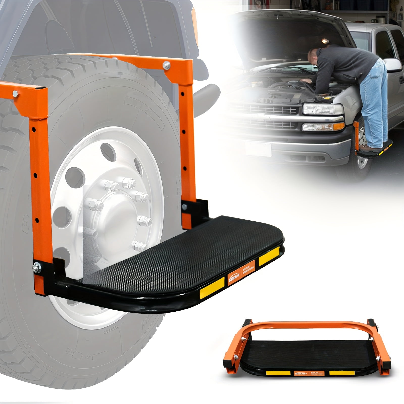 Thickened Anti-Slip Foldable Tire Step, Adjustable Height Portable Step ...