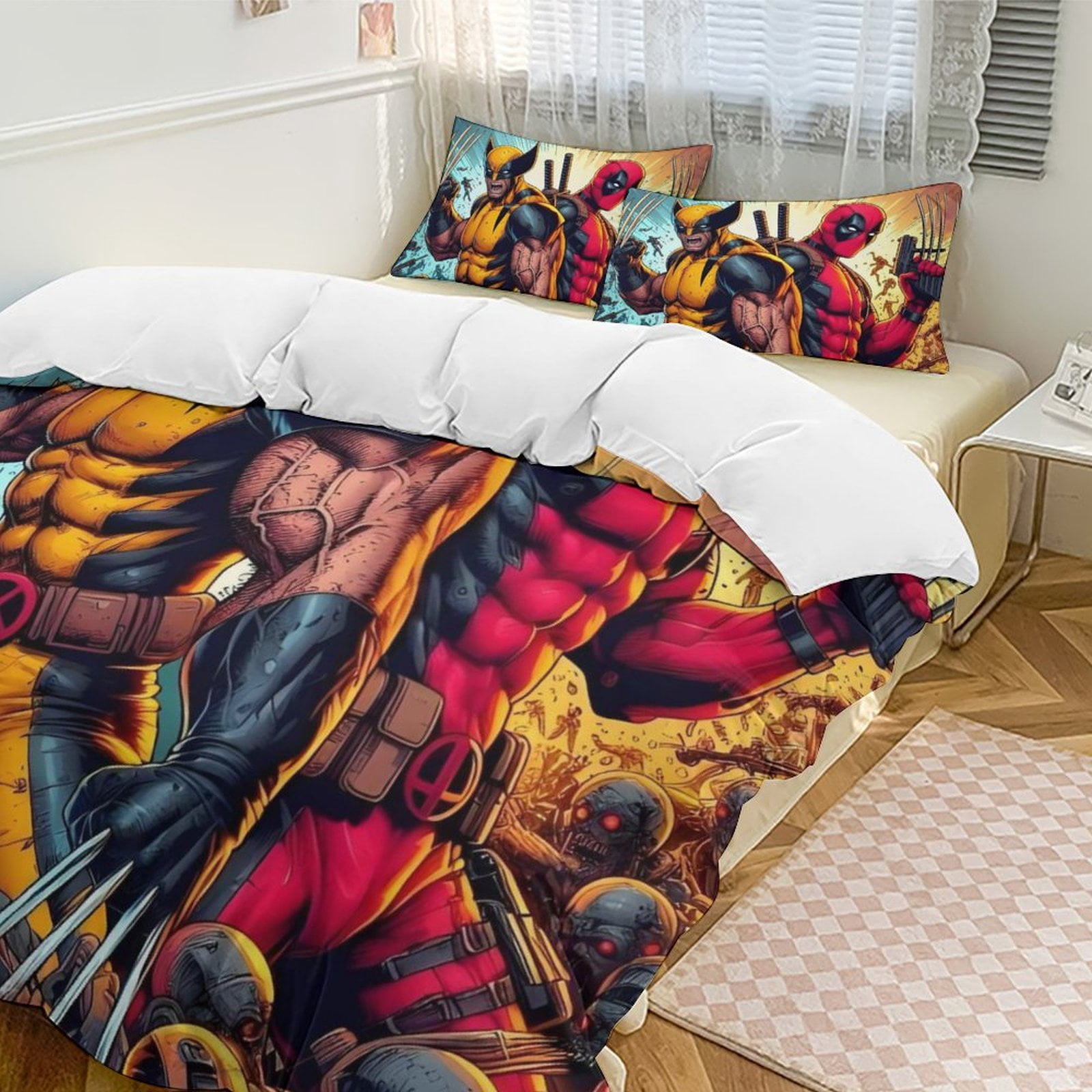 Thickened Bed Three Piece Set, Deadpool_Movie Characters ...
