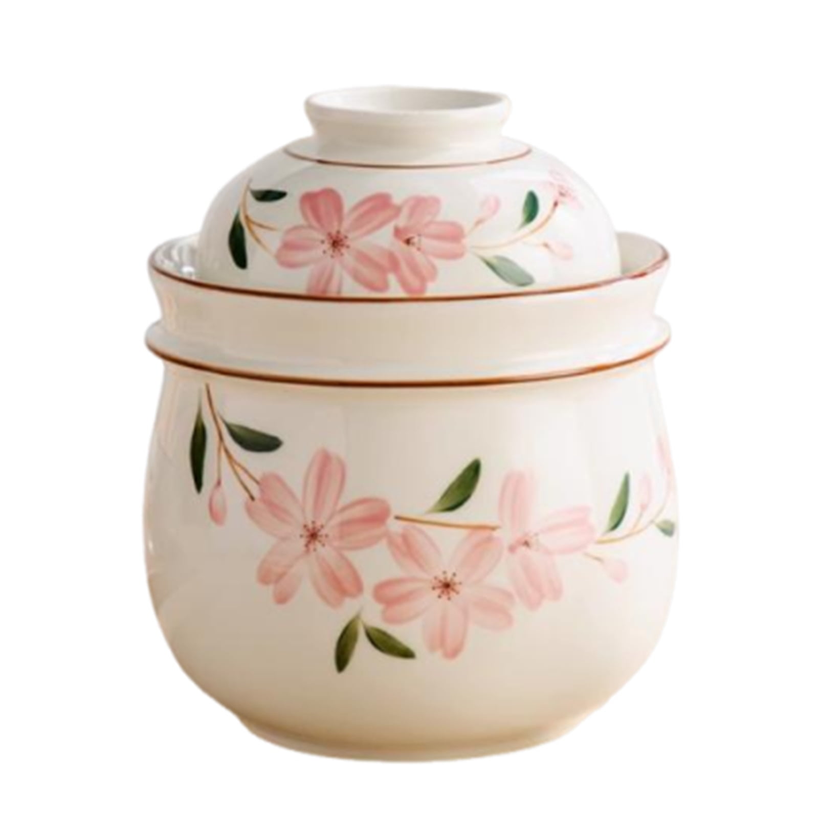 Thickened Ceramic Kimchi Bottle Pot, Fermentation Vessel with Lid ...