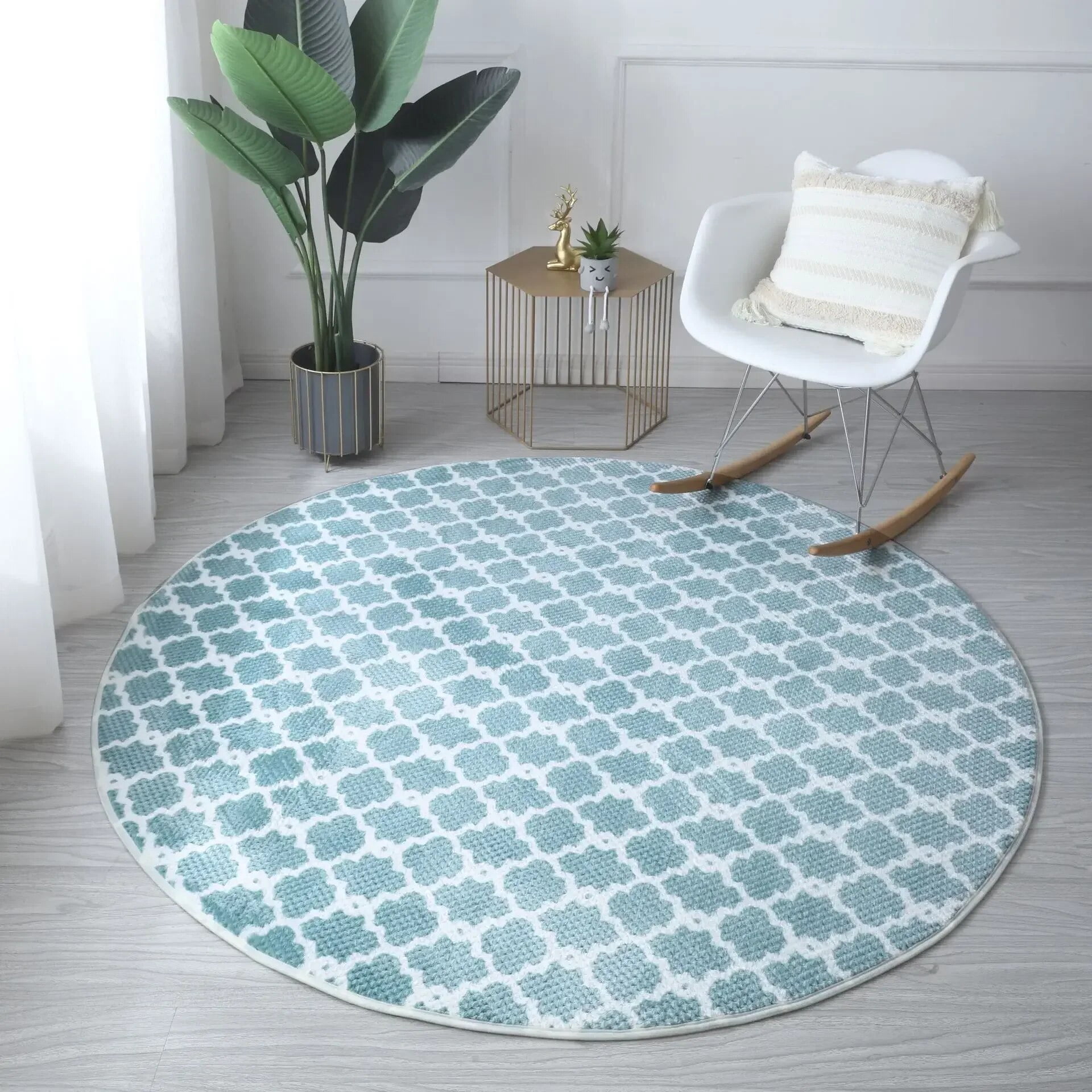 Thickened Circular Carpet Bedroom Bedside Cute Full Bed Sitting Carpet ...