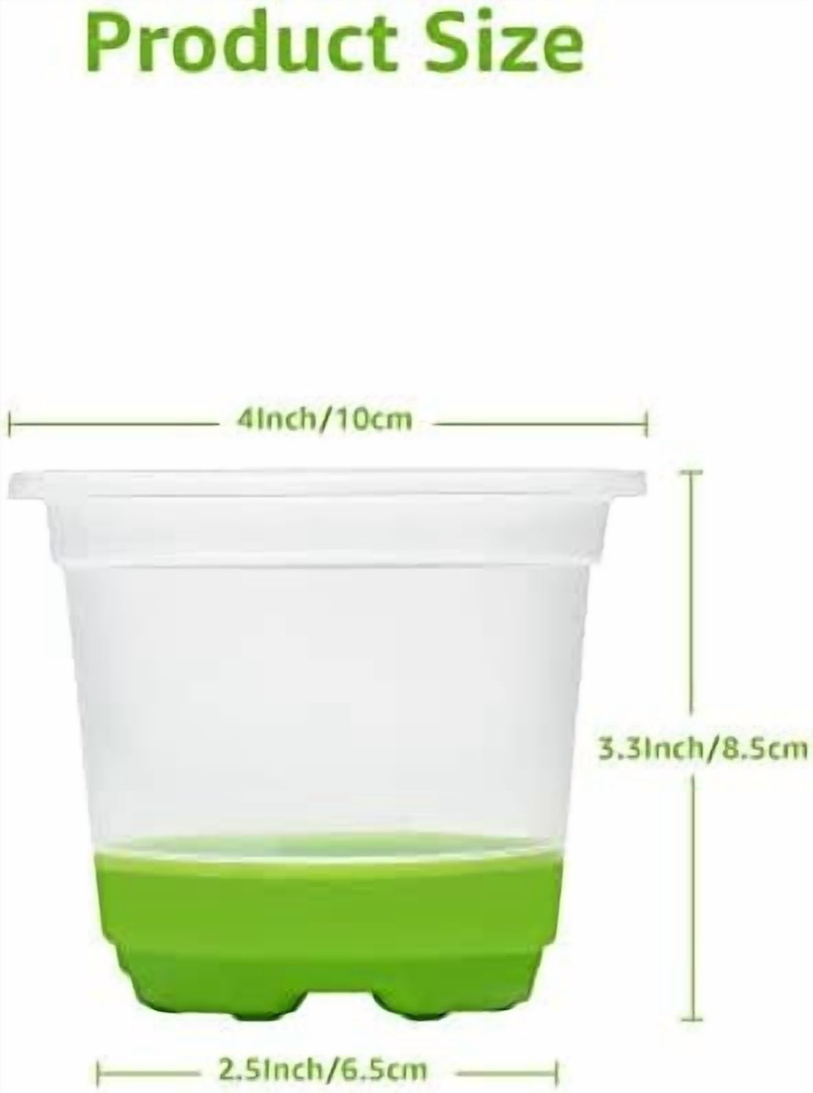 Thickened Clear Nursery Pots with Silicone Base for Easy Transplant 30 ...