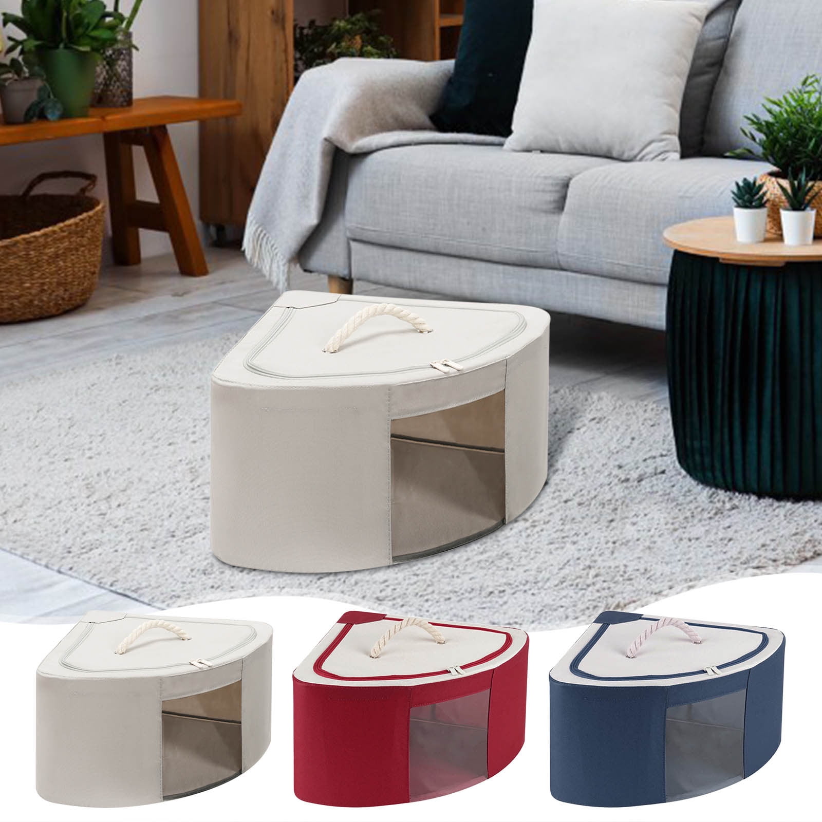 Thickened Cloth Corner Storage Box | Fan-Shaped Waterproof Organizer ...