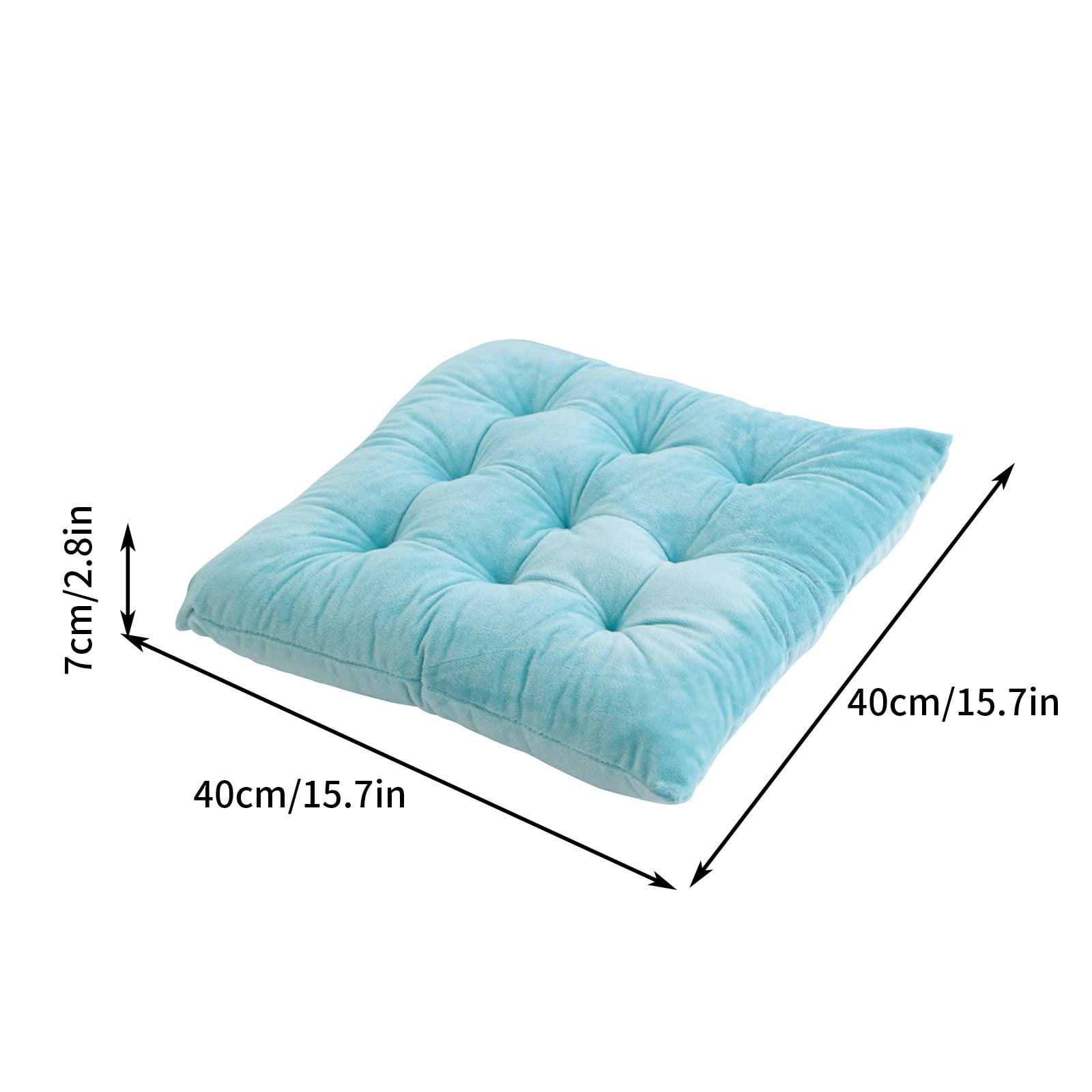 Thickened Crystal Velvet Solid Color Chair Cushion with Ties for Office ...