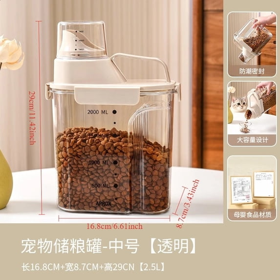 Thickened Dog Food Storage Bucket Pet Food Grain Storage Tank Kitchen ...