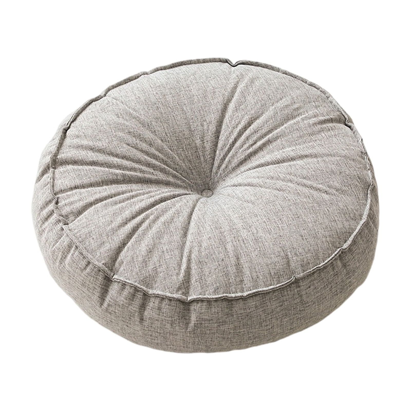 Thickened Fabric Round Cushion Lazy Japanese-Style Linen Futon Balcony ...