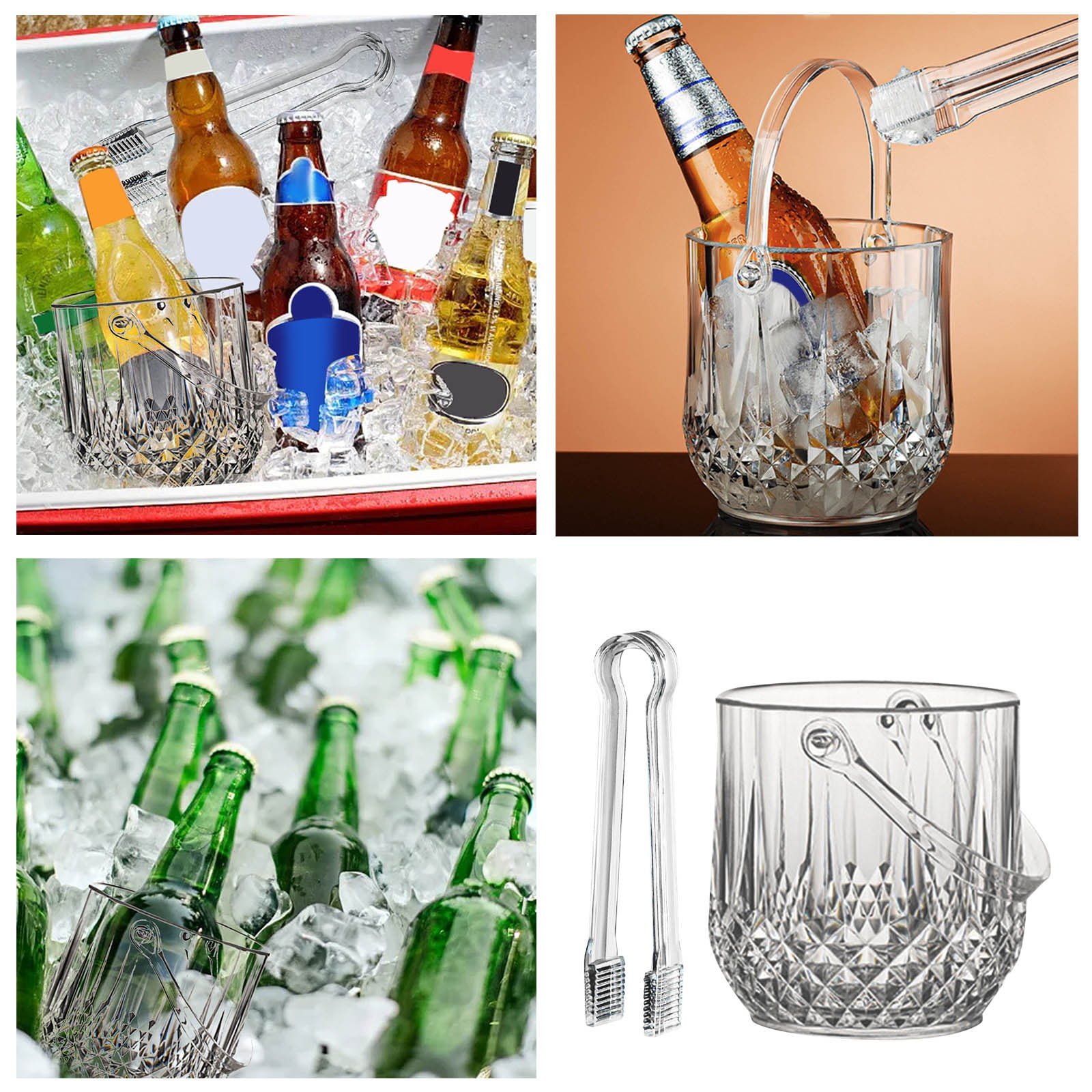 Thickened Fall Acrylic Ice Bucket Commercial Champagne Bucket Household ...