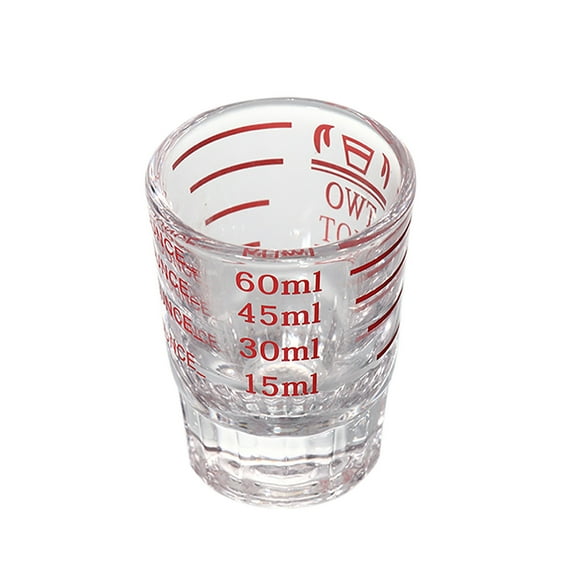 Thickened Glass Coffee Measuring Cup - Double-Scale Graduated Cup for ...