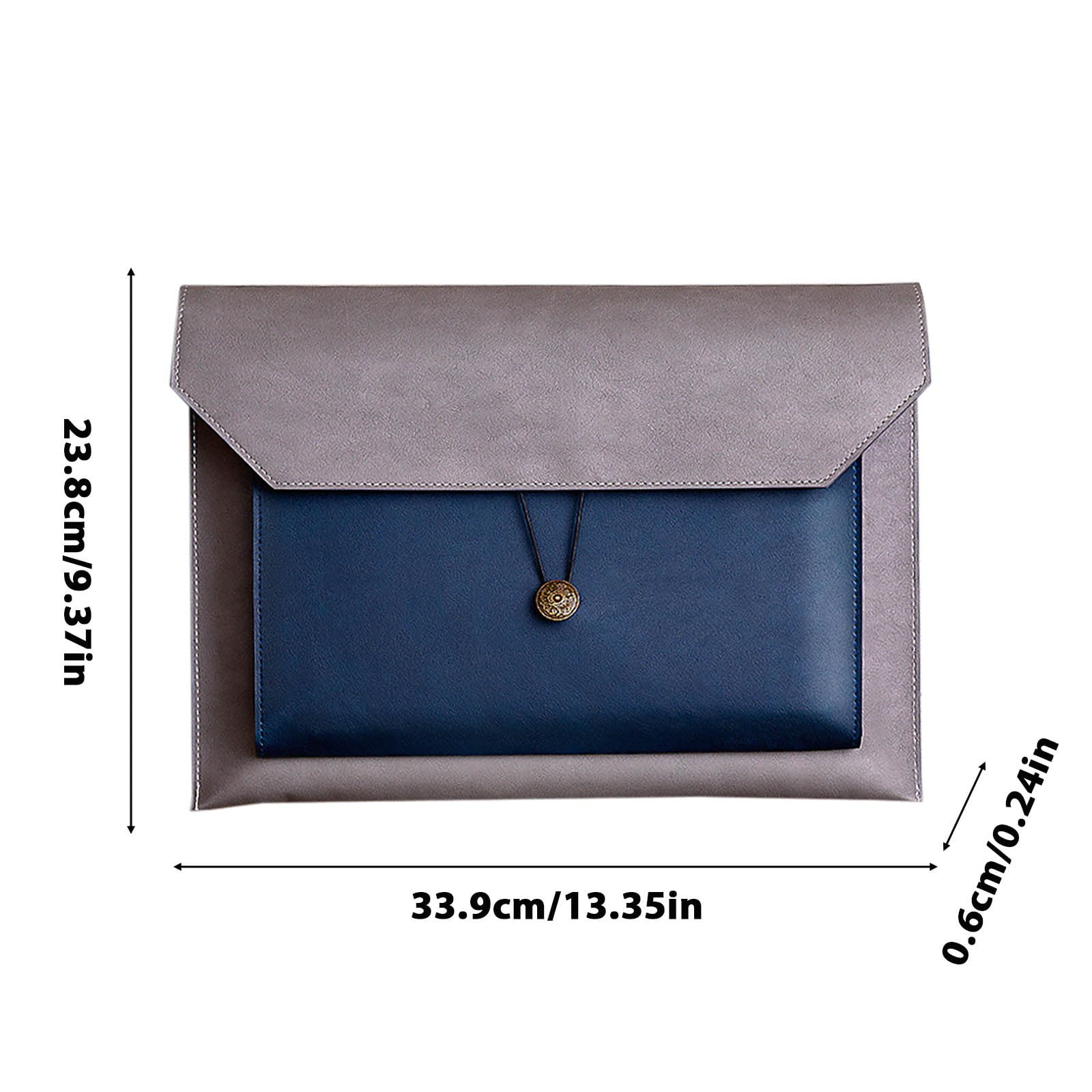 Thickened Leather A4 Paper File Bag, Watertight Data Buckle Document ...