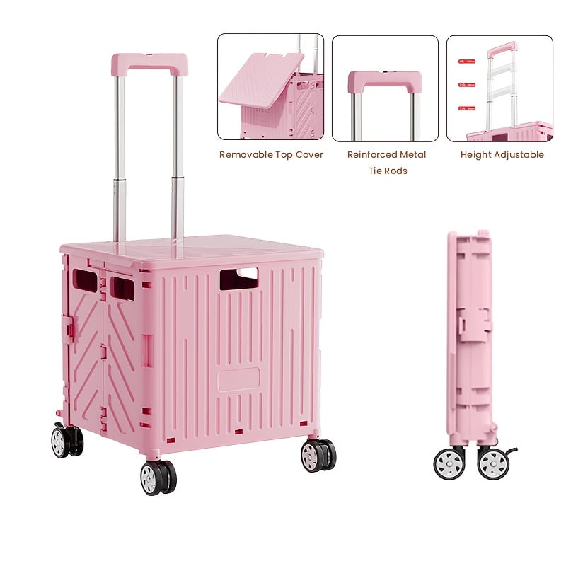 Thickened Load-Bearing Foldable Utility Cart with Wheels, 17.17gal ...