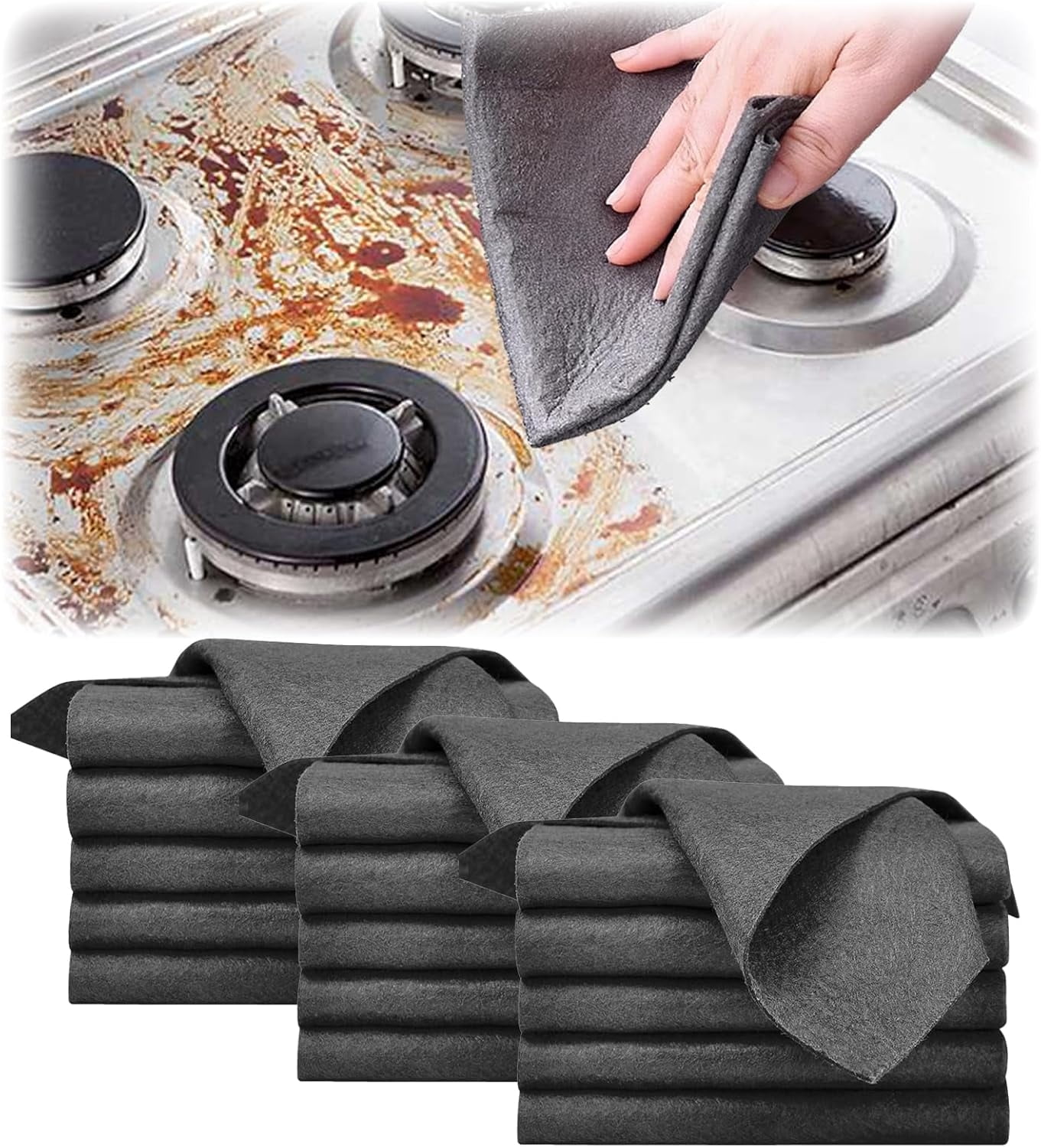 Thickened Magic Cleaning Cloth, 2025 New Reusable Microfiber Cleaning ...