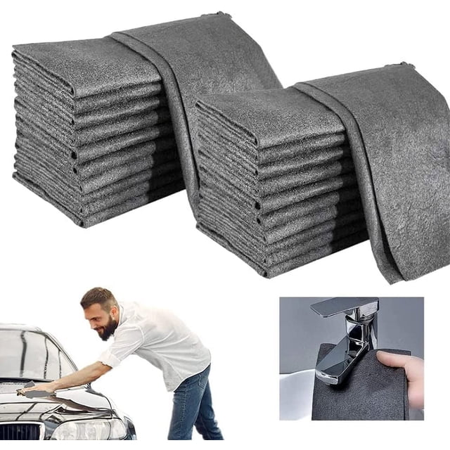 Thickened Magic Cleaning Cloth, Large Microfiber Glass Cleaning Cloth ...