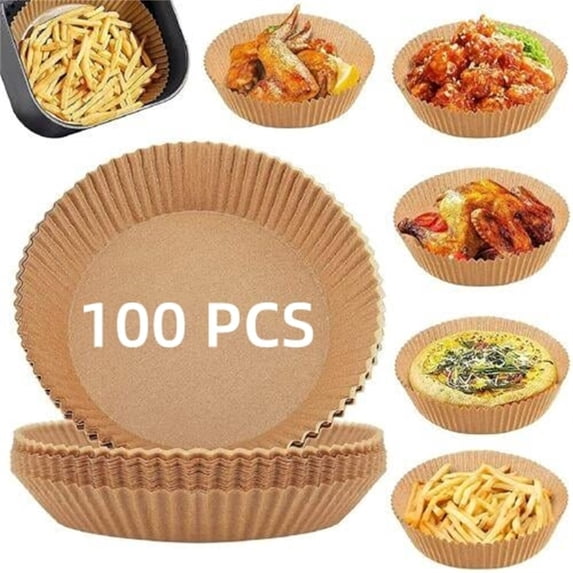 Air Fryer Paper Bowl Plates | Thickened Greaseproof Disposable Liners ...