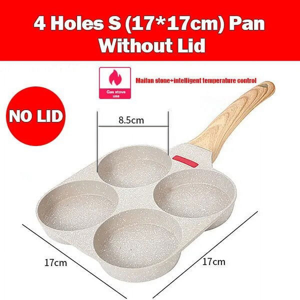 Thickened Omelet Egg Frying Pan with Lid Nonstick 4 Cups Pancake Fried ...