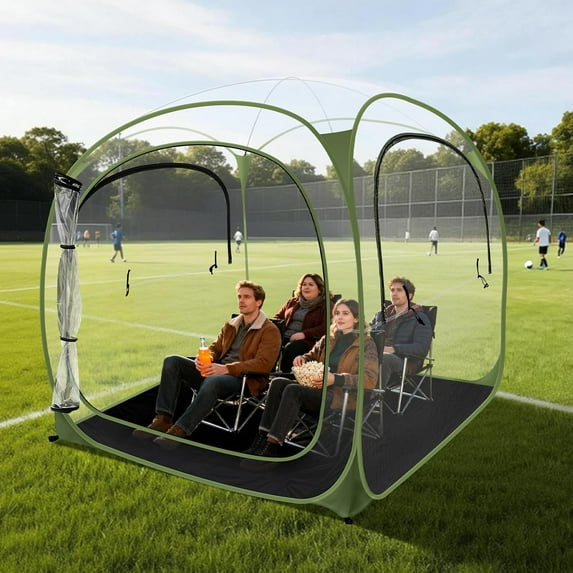 Thickened PVC Sports Tent - All-Weather Shelter Pod for 2-6 Person, Pop ...