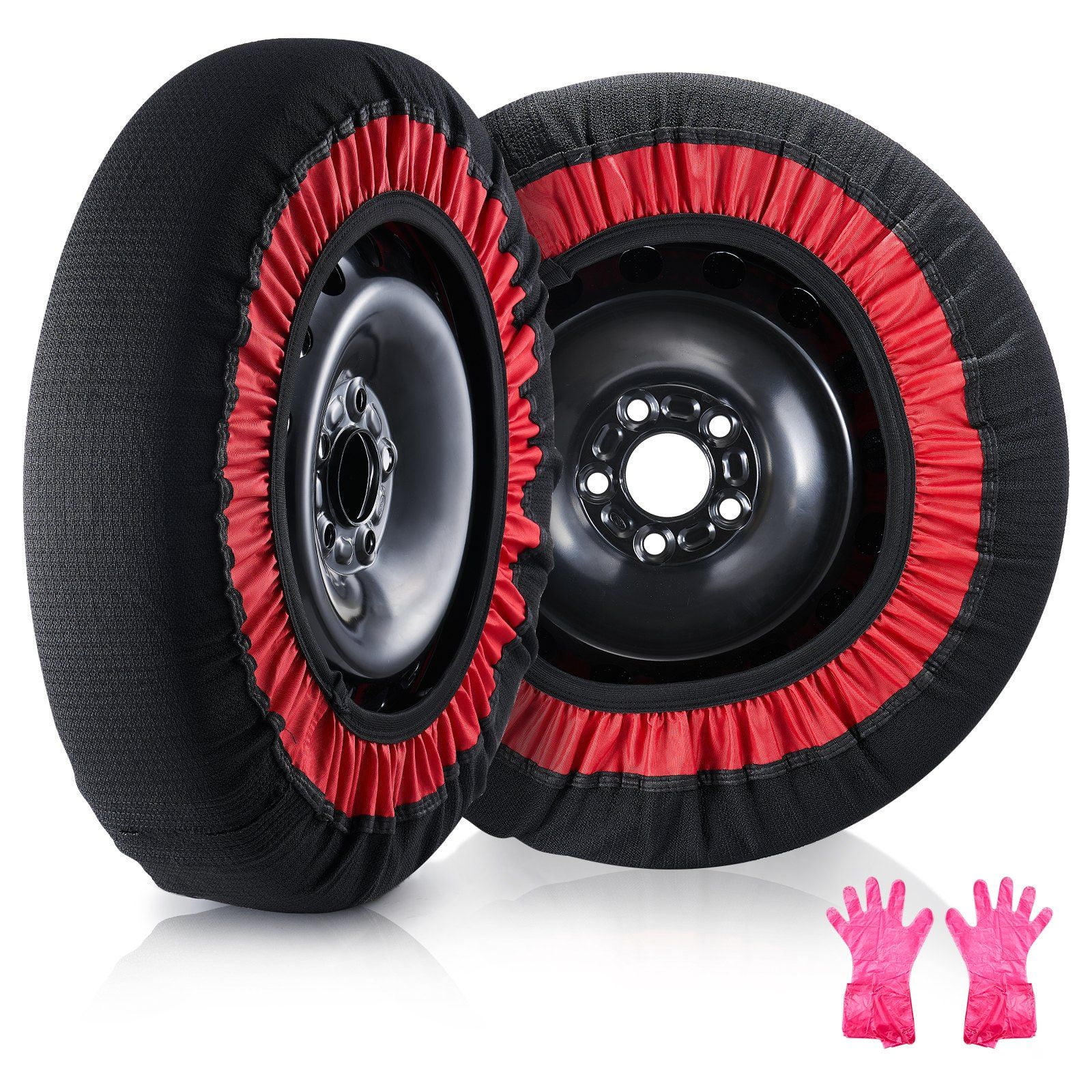 Thickened Polyester Fiber Tire Snow Socks with Elastic Straps for Car ...