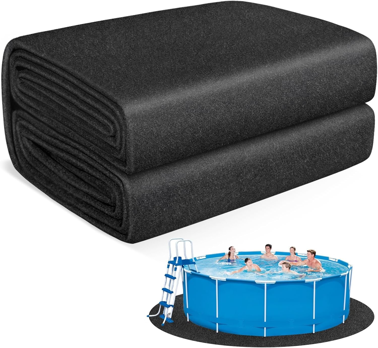 Thickened Pool Liner Pad for Above Ground Pool,Heavy Duty 18 FT Round ...