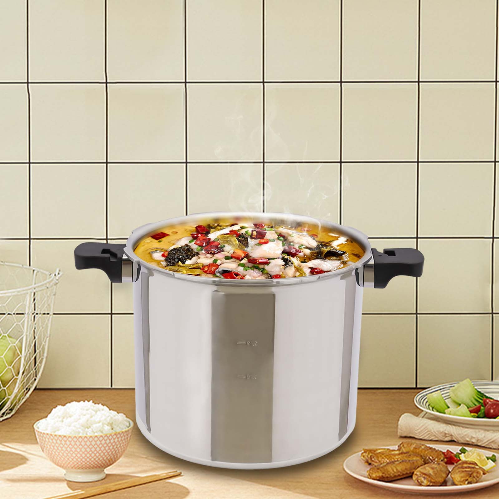 Thickened Pressure Cooker/Canner Aluminium Kitchen Gas Stove Cookware ...