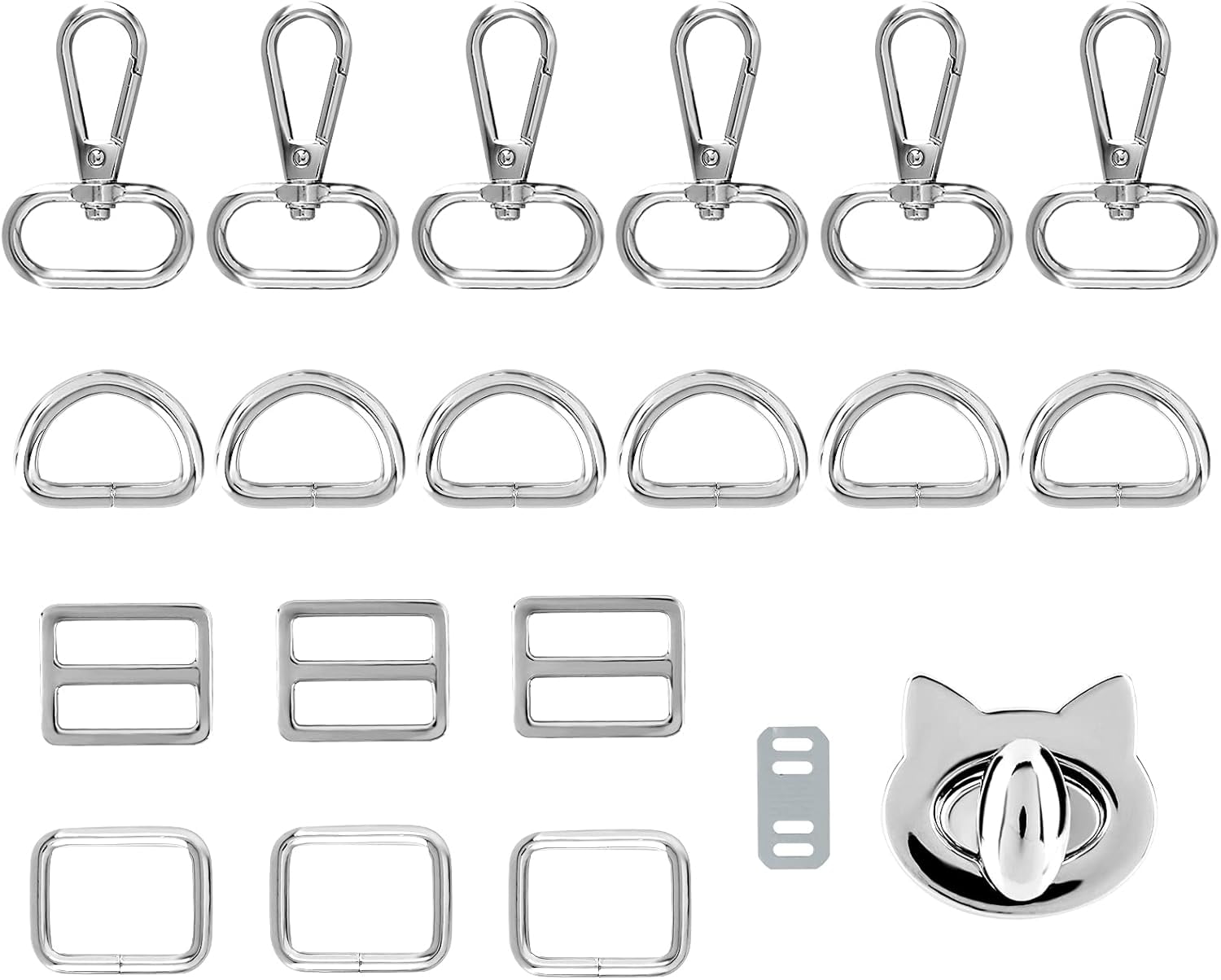 Thickened Purse Hardware for Bag Making, 19PCS Swivel Clasp, Swivel ...