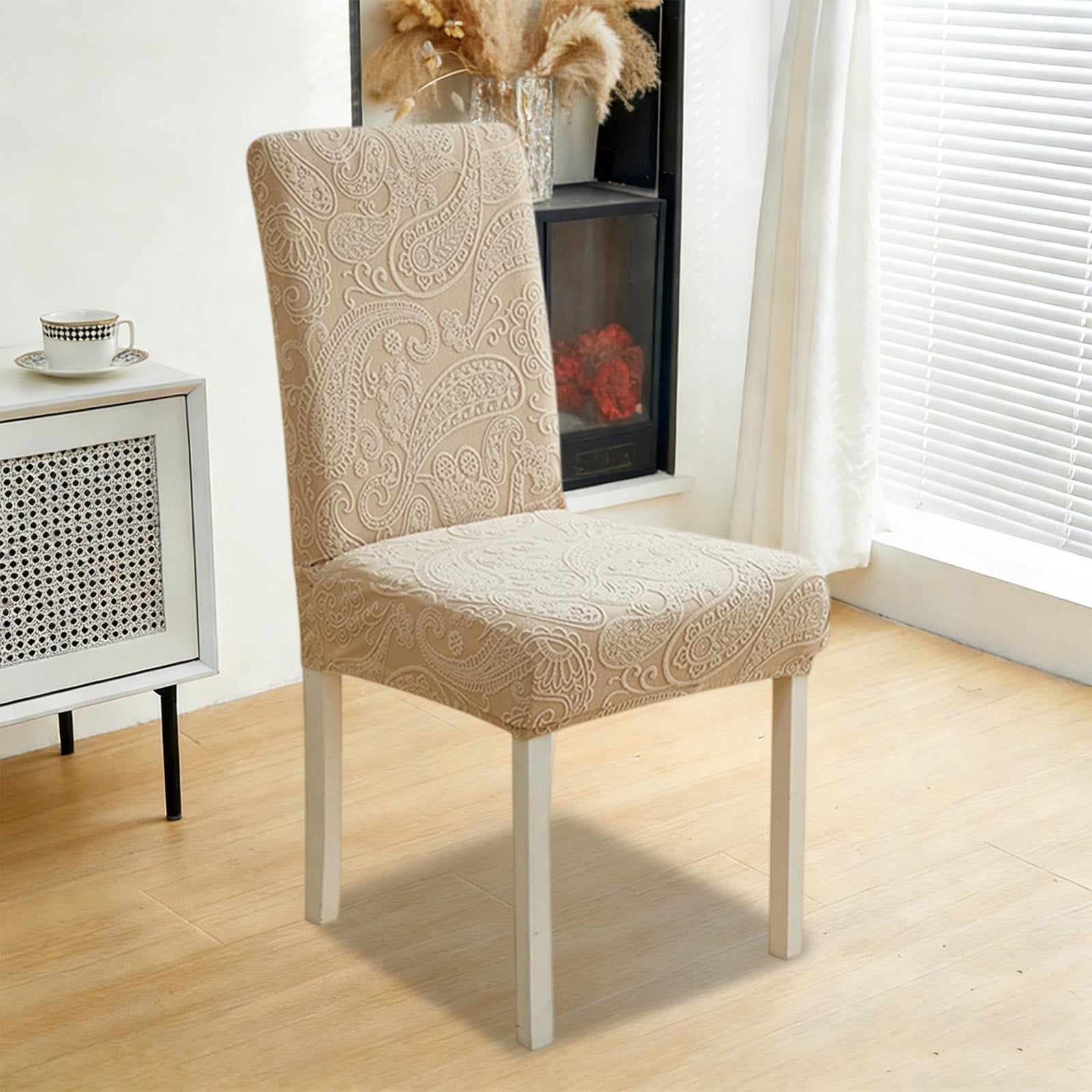 Thickened Resilient Dining Chair Cover with Integrated Backrest | 360 ...