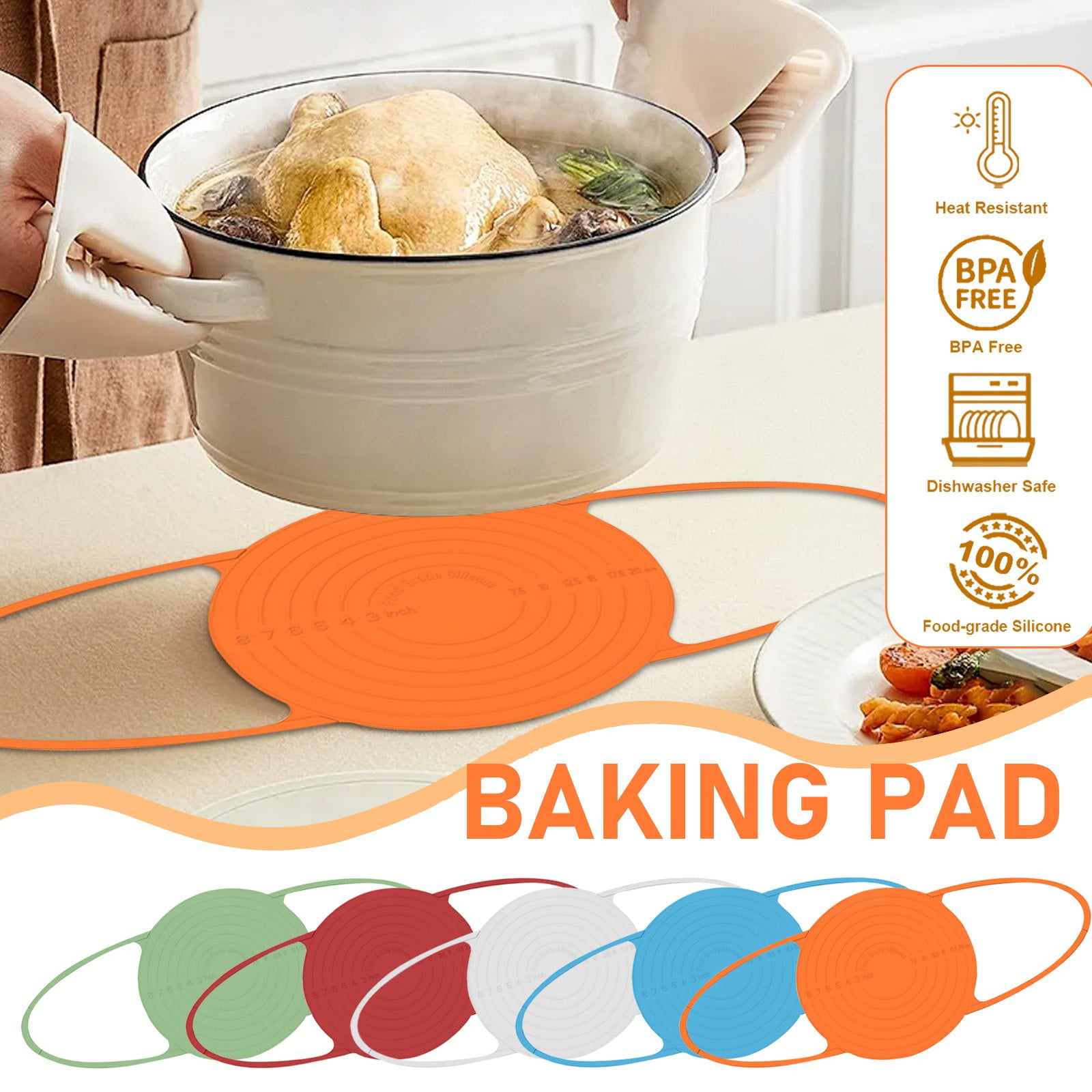 Thickened Silicone Bread Sling, Reusable Sourdough Bread Baking Mat for ...