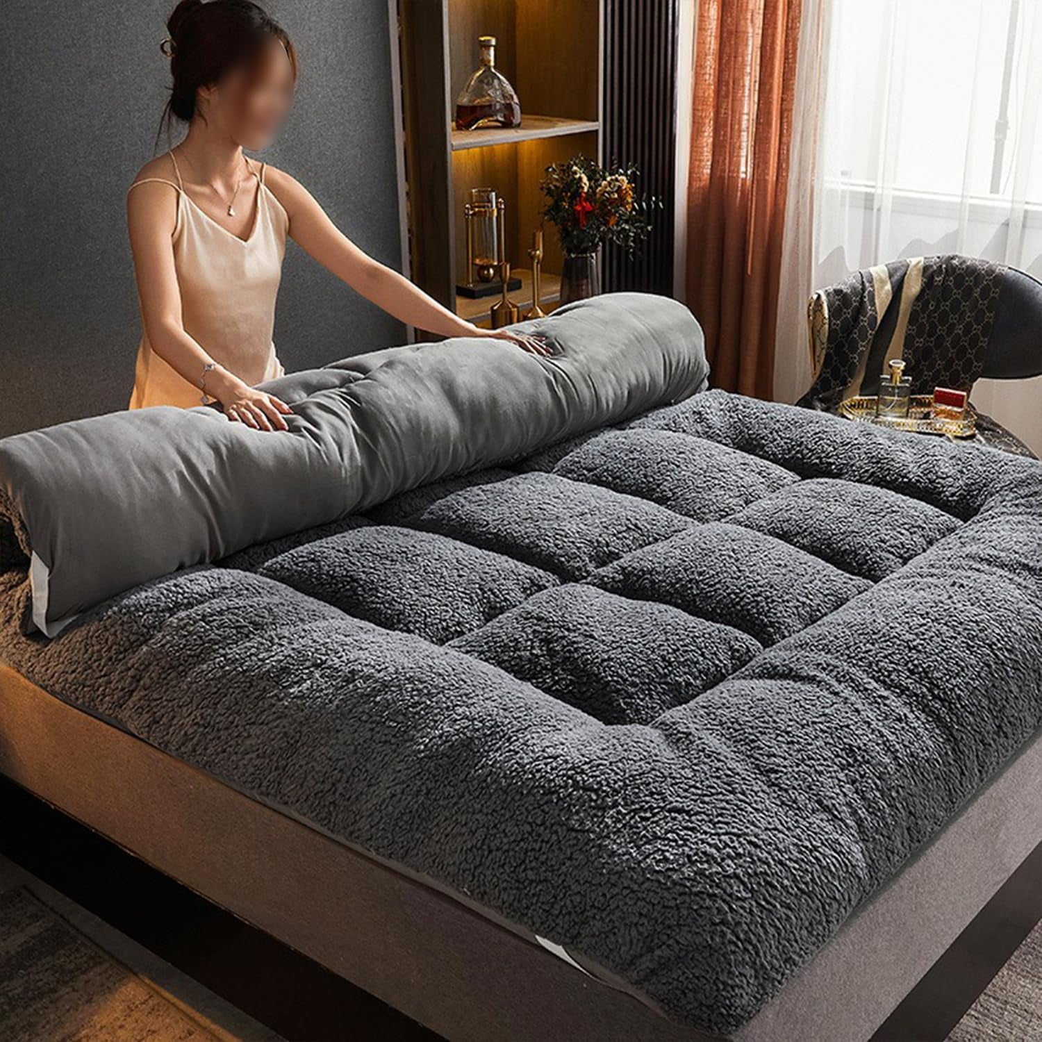 Thickened Soft Mattress Topper Queen Size Futon Mattresses Twin Full ...