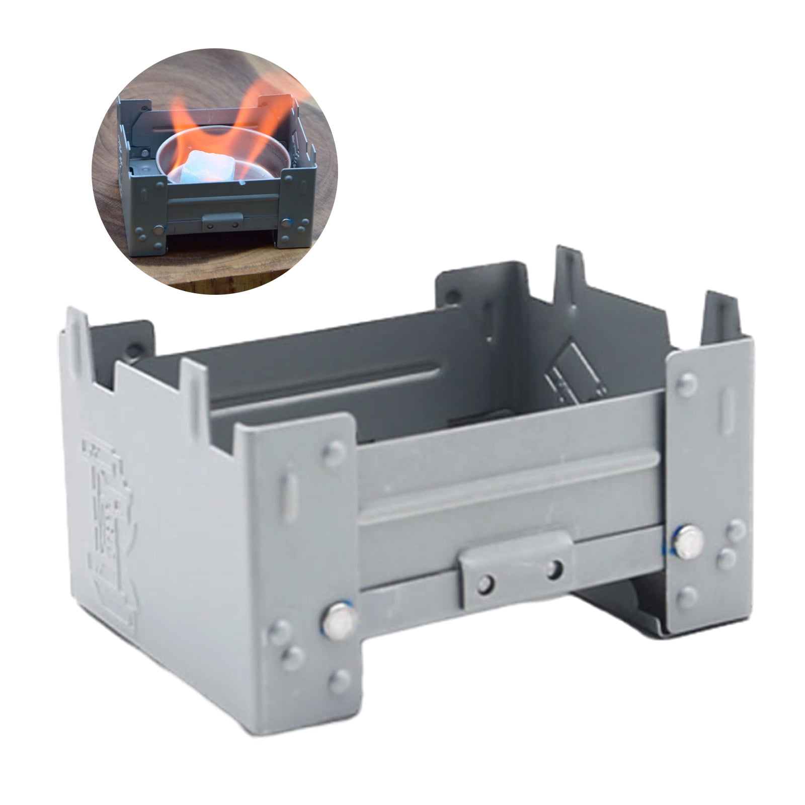 Thickened Solid Fuels Stove Small Backpacking Stove Folding Camp Stove ...