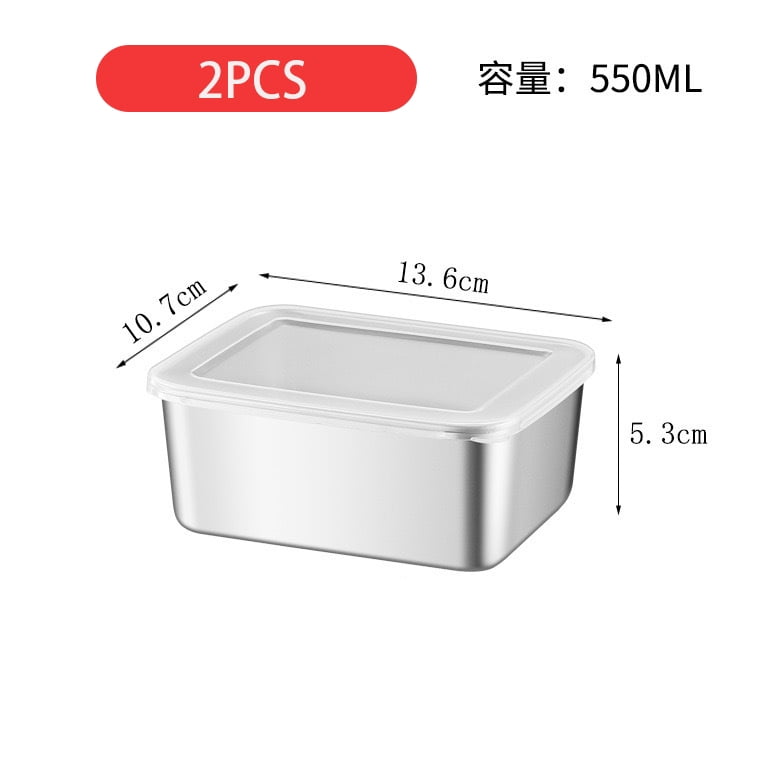 Thickened Square Plate Stainless Steel Rectangular Food Storage Pan ...