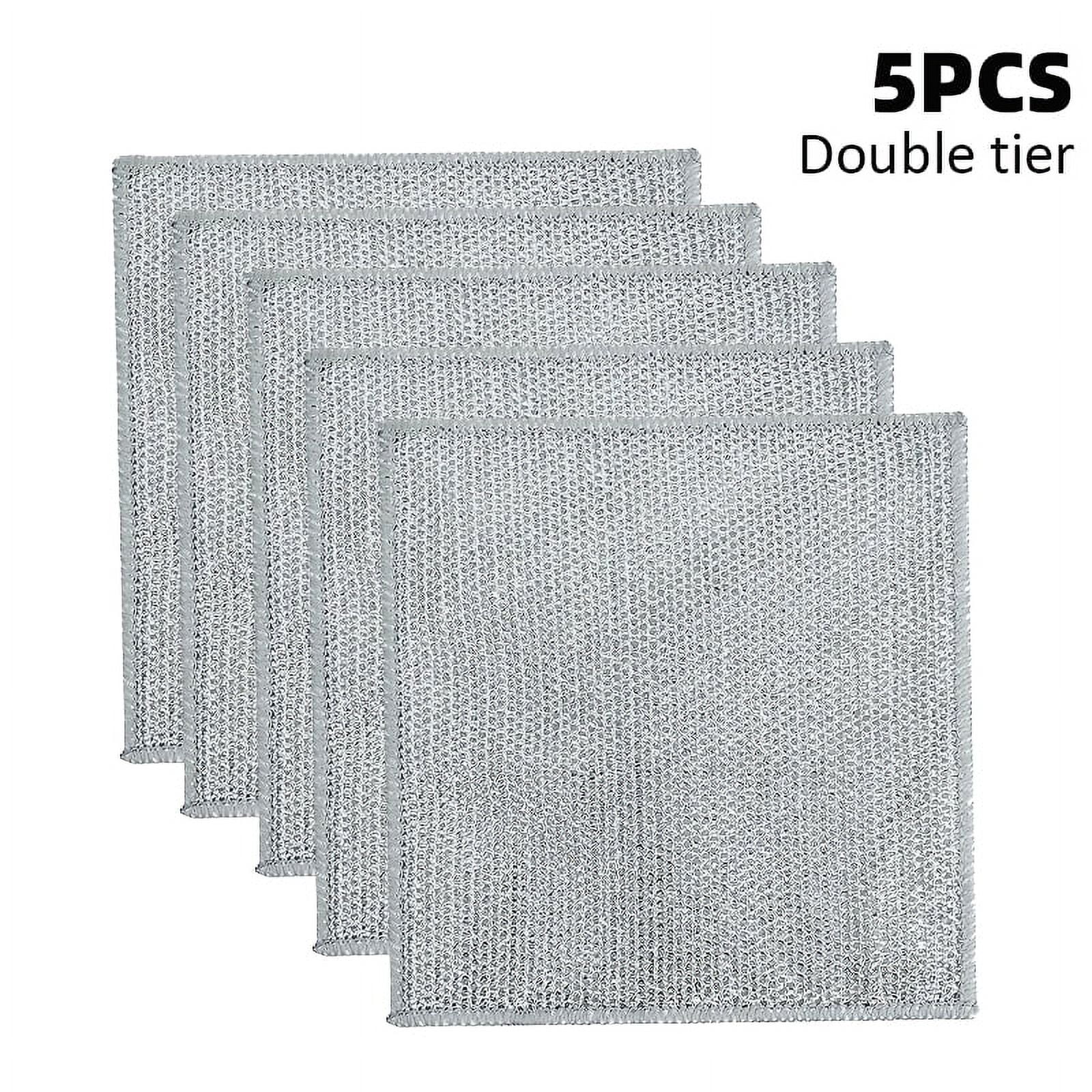 Thickened Steel Wire Cleaning Cloth Double Sided Silver Wire Cleaning ...