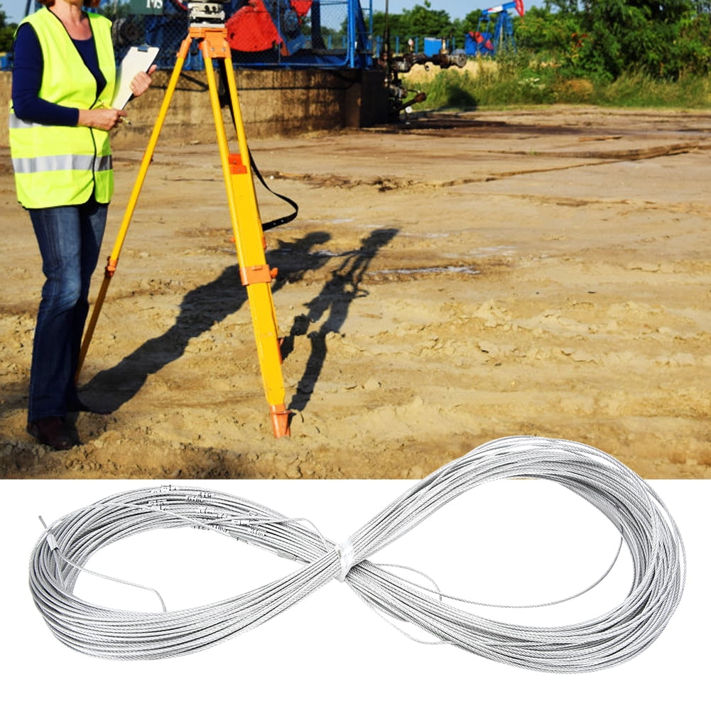 Thickened Steel Wire Rope Measure Measuring Cord String with Scale for ...