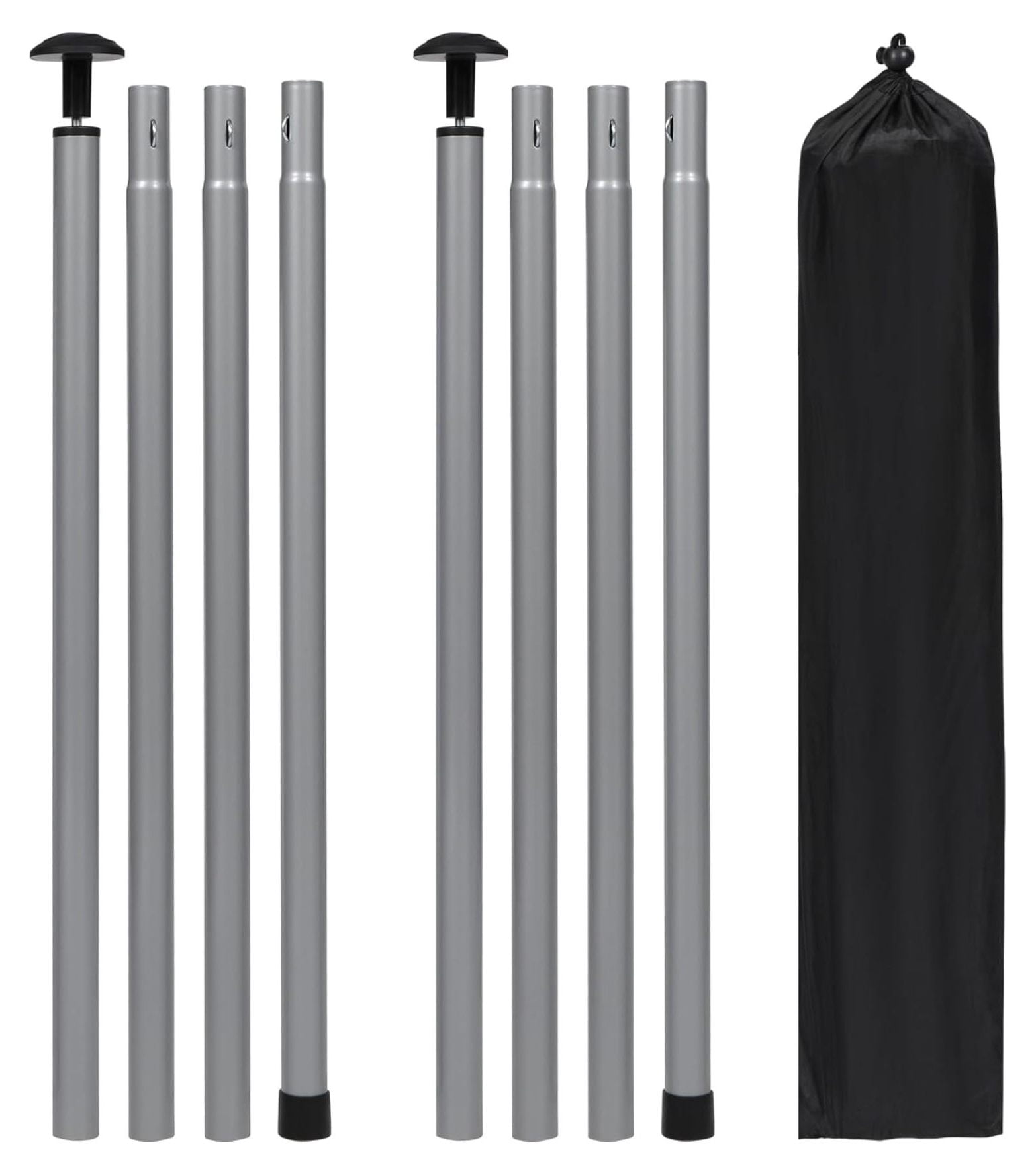 Thickened Telescoping Tent Poles Set of 2, 82in Adjustable Collapsible ...