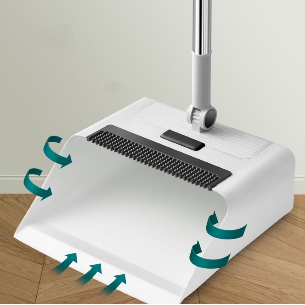 Thickened Vertical Broom Dustpan Floor Brush Set Indoor Non-Stick Hair Broom Long Handle Broom ...