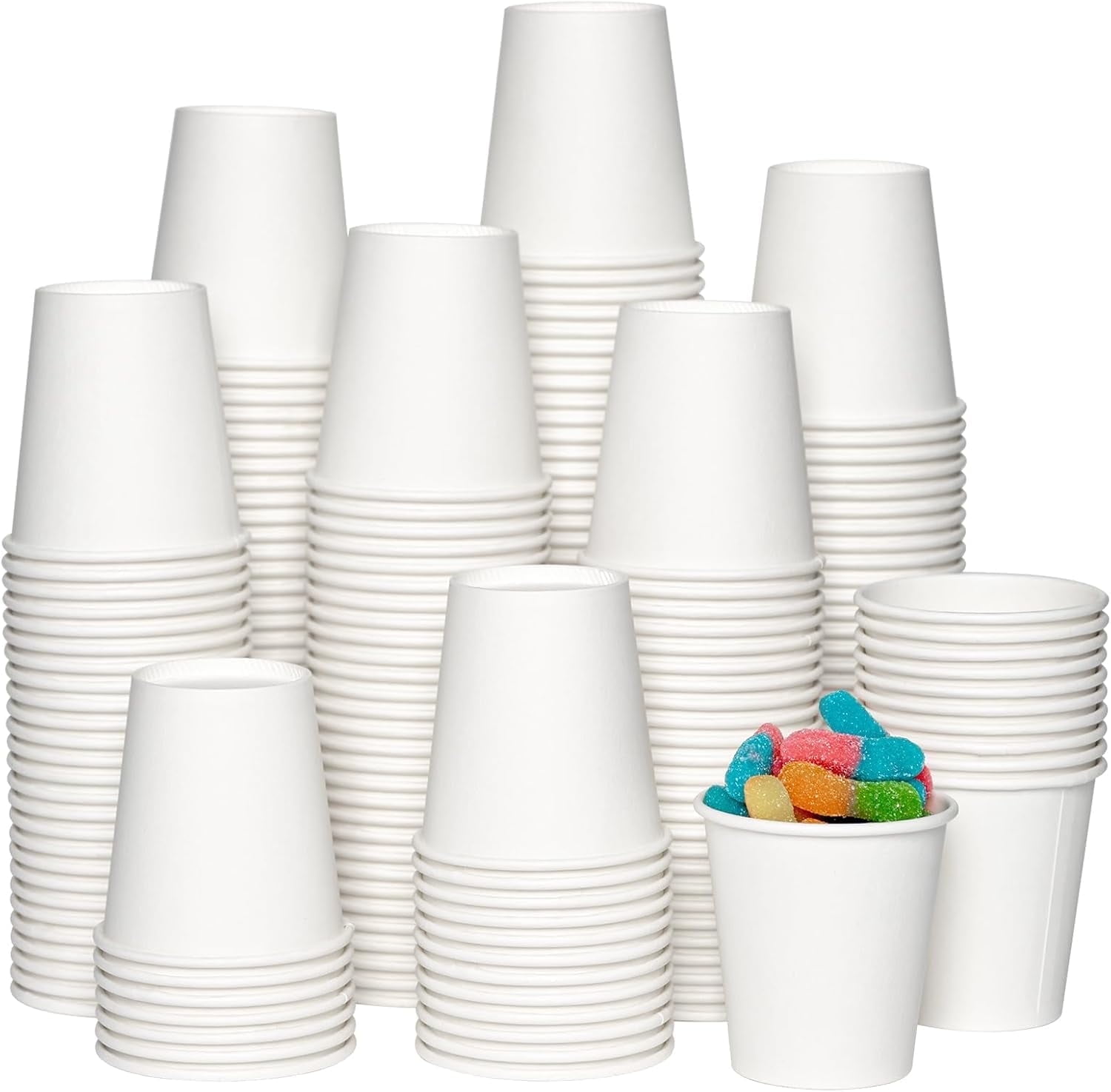 Thickened White Paper Cups, Disposable Small Capacity Paper Cups ...