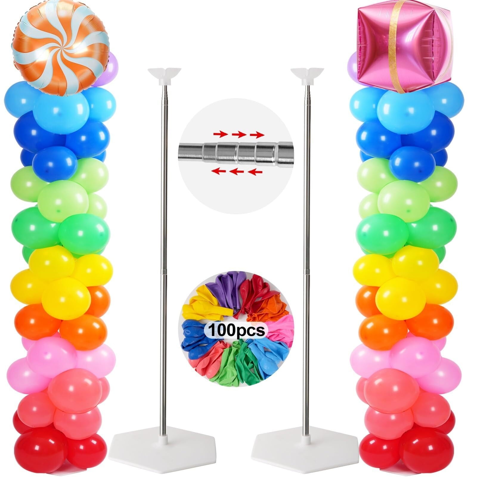 Thickened balloons, 120 PCS Balloons Assorted Colors, Latex Balloons ...